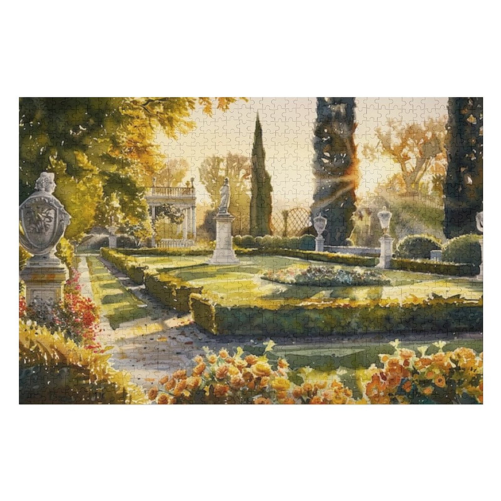 Impossible puzzles for adults，Golden - Hour Elegance Statues And ...