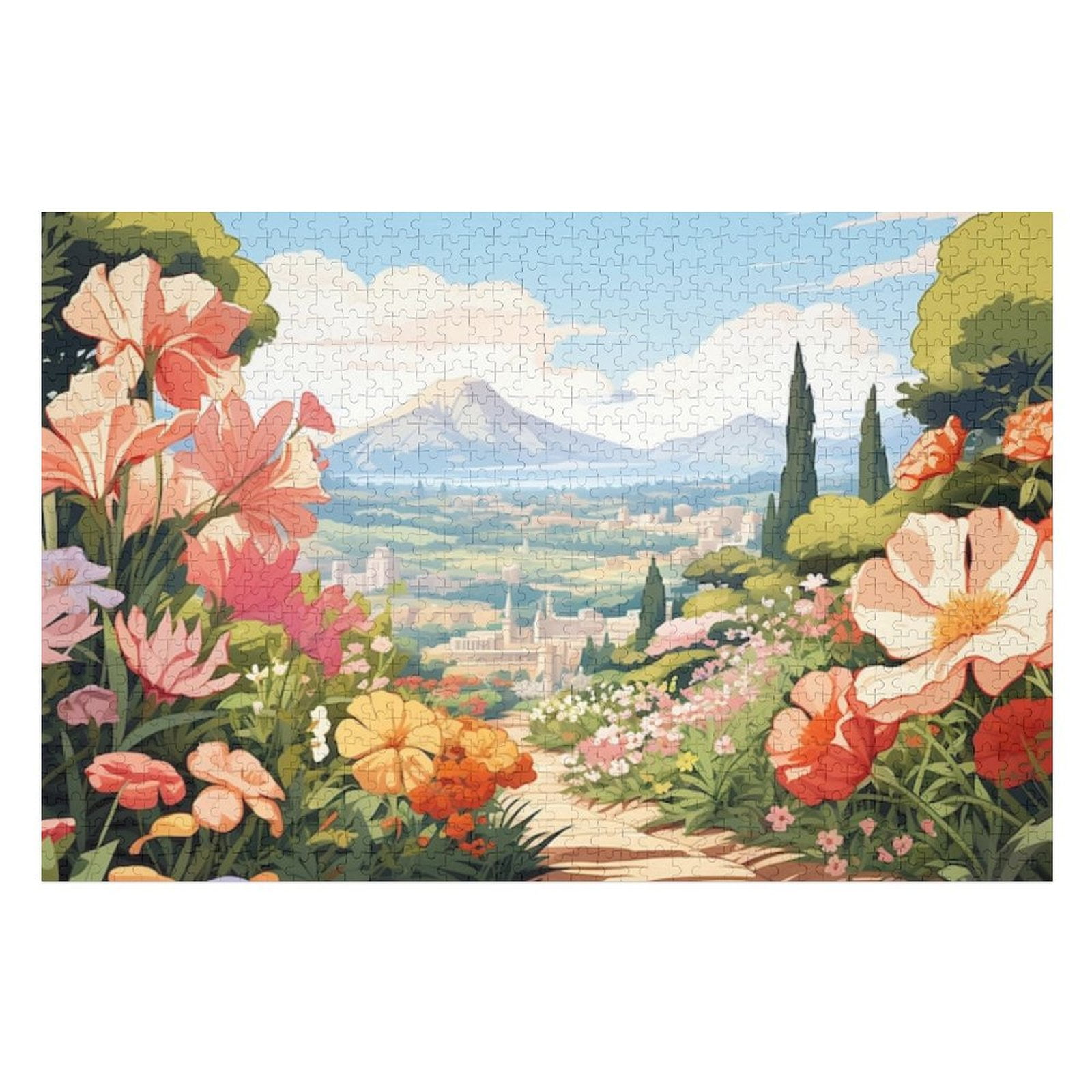 Impossible puzzles for adults，Scenic Floral Pathway with A View ...