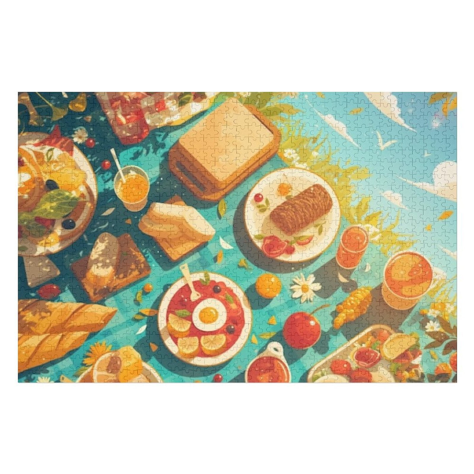 Impossible puzzles for adults，Sunny Outdoor Picnic with A Variety of ...