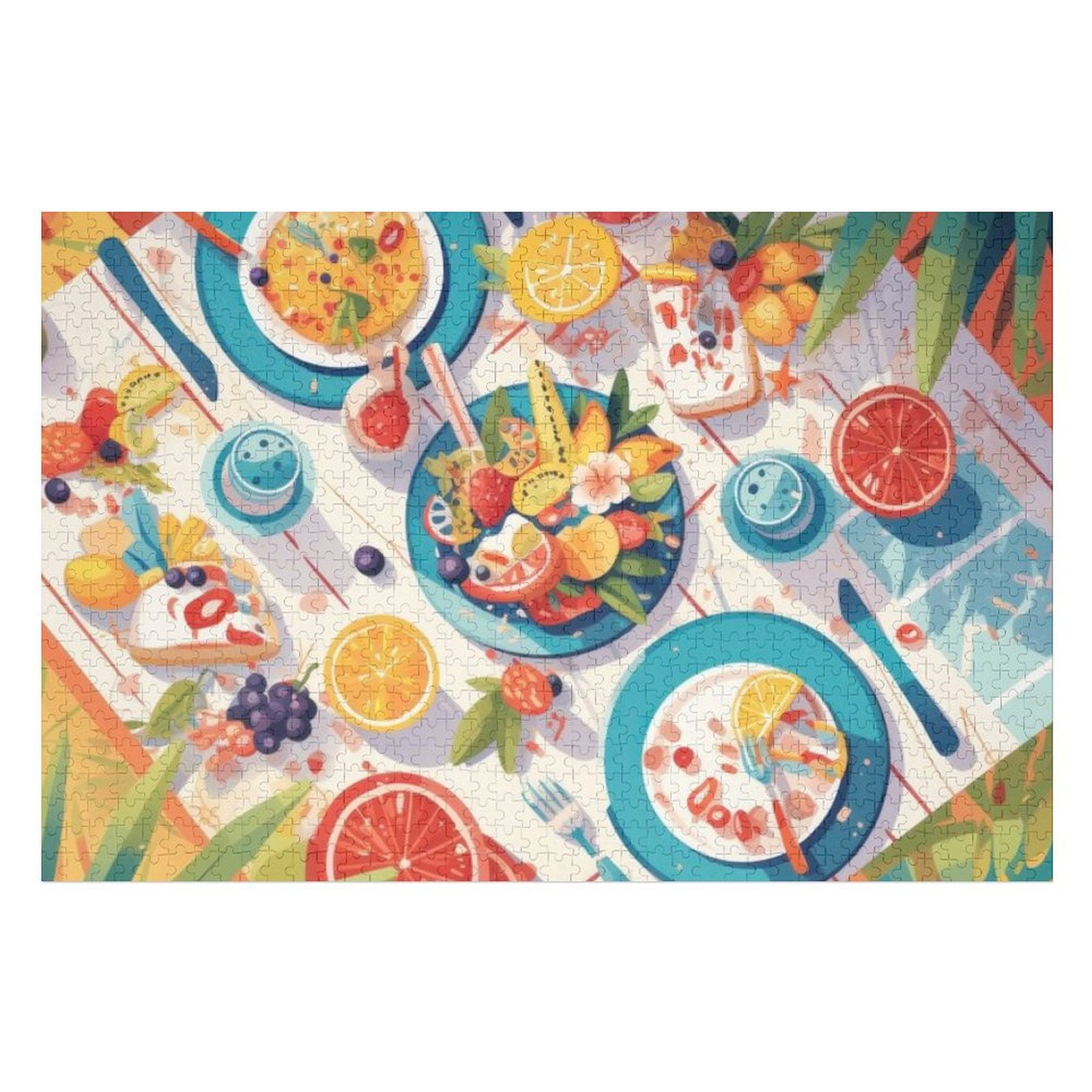 Impossible puzzles for adults，Vibrant Tropical - Themed Picnic A ...