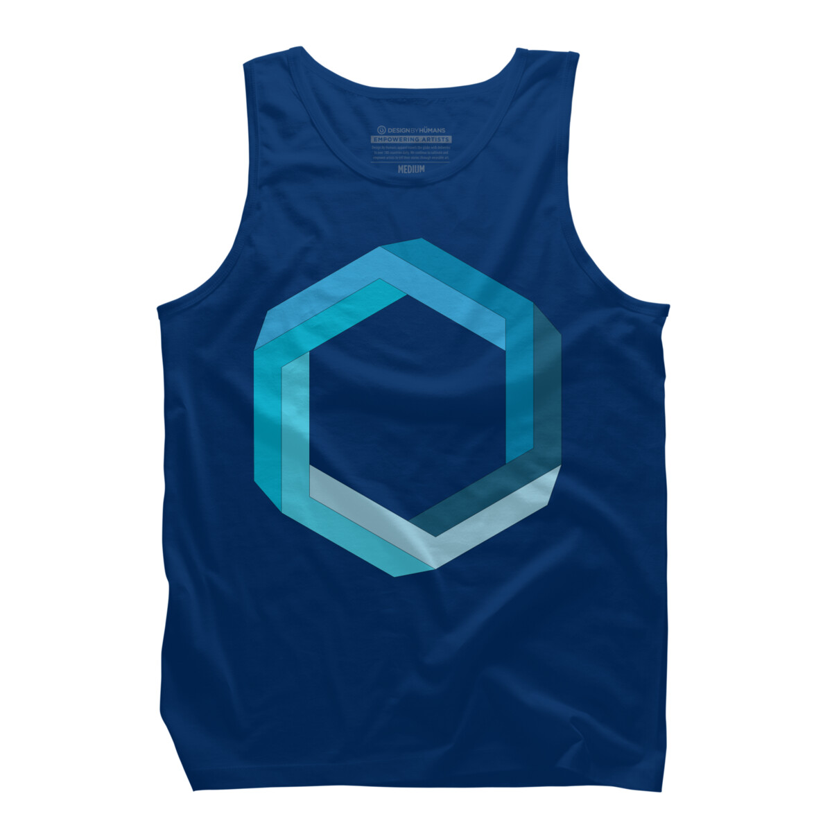 Impossible shapes: Blue hexagon. Mens Royal Blue Graphic Tank Top ...