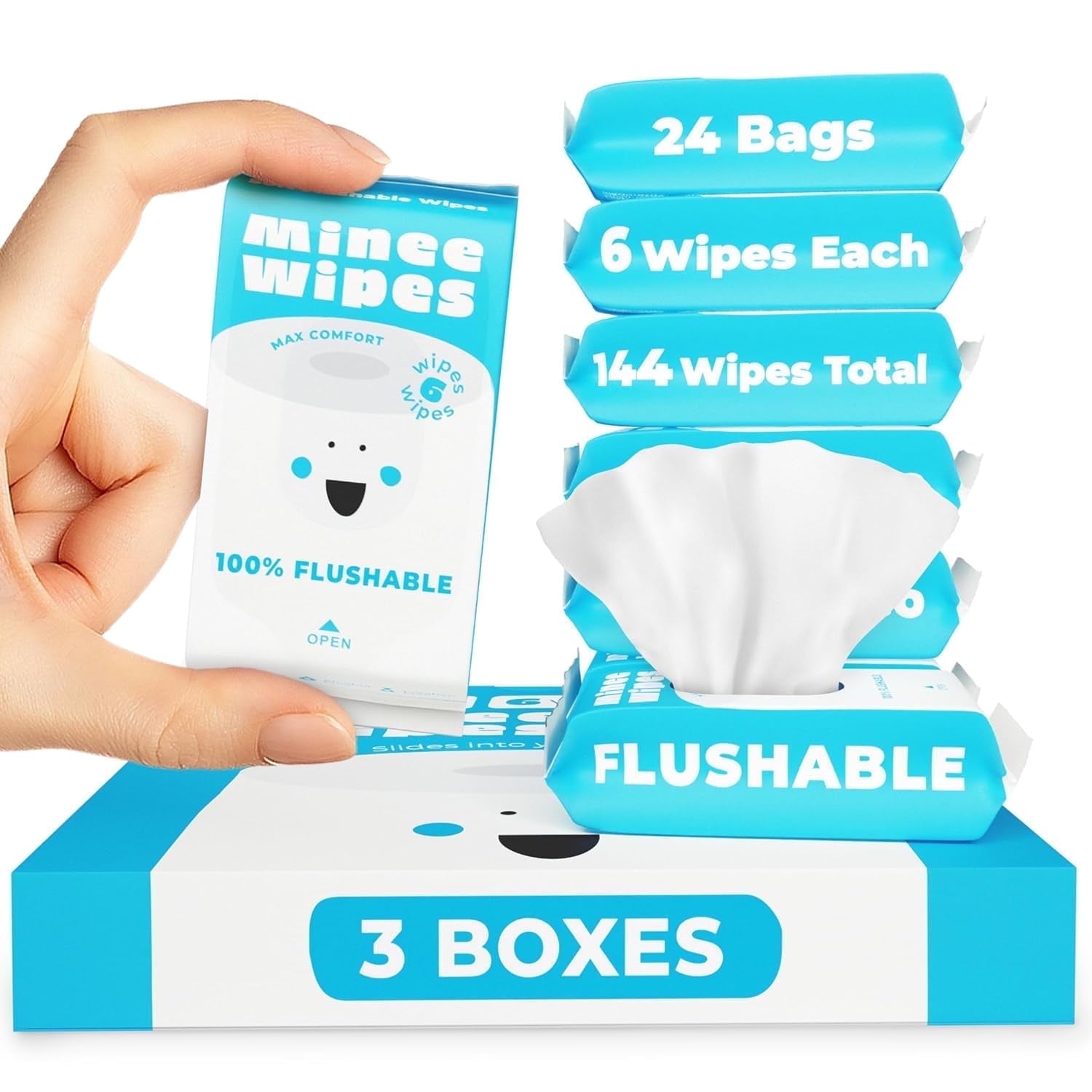 Impossibly Compact Travel Flushable Wipes with Natural Extracts - Skin ...