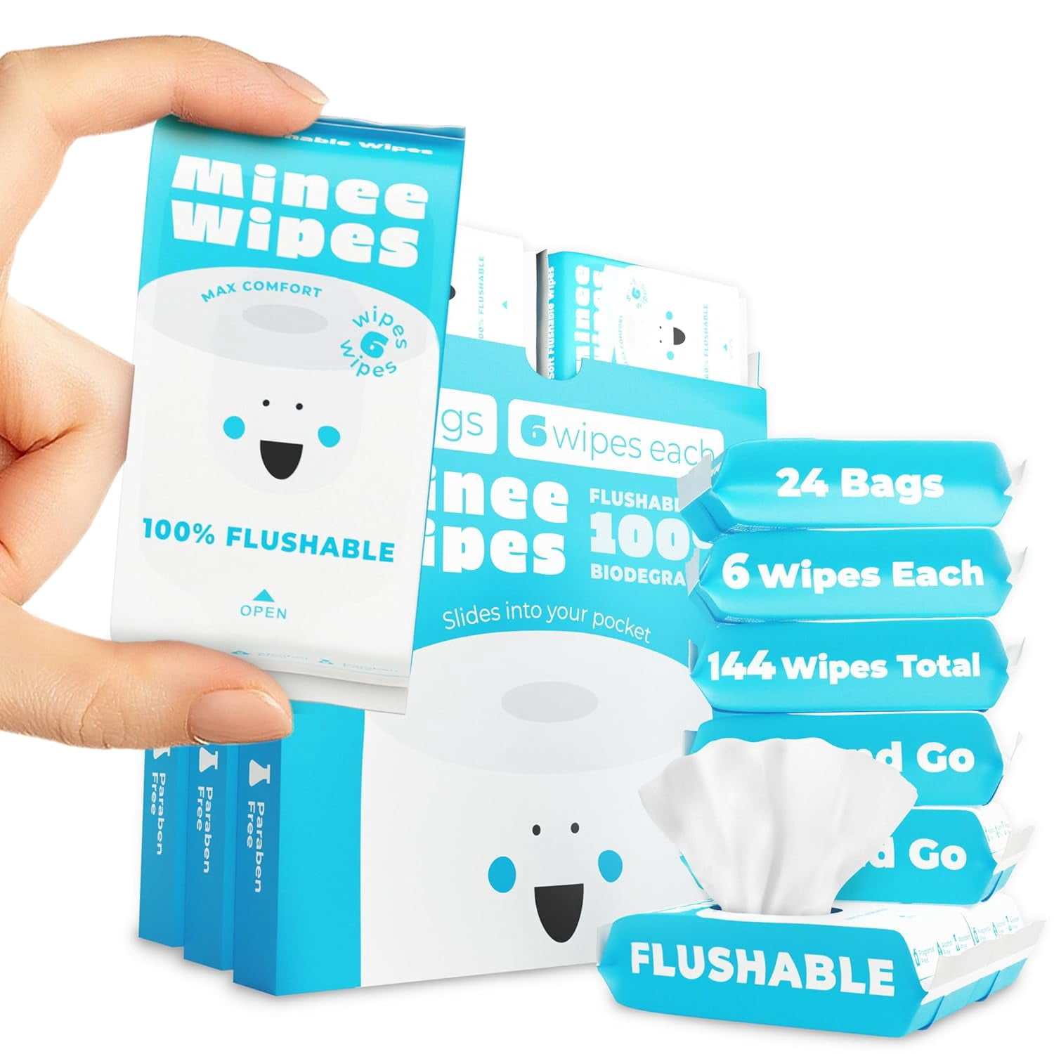 Impossibly Compact Travel Flushable Wipes with Natural Extracts - Skin ...