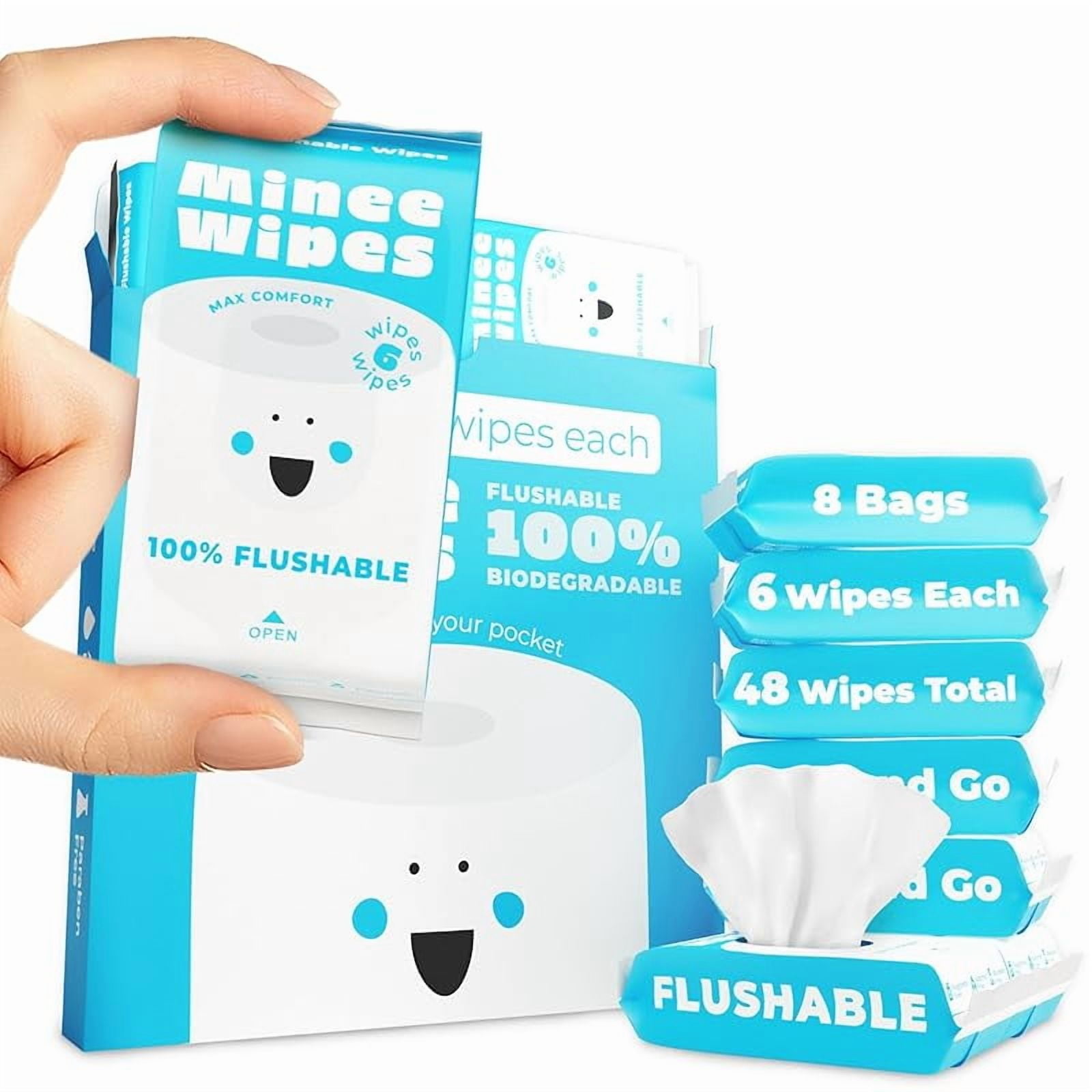 Impossibly Compact Travel Flushable Wipes with Natural Extracts - Skin ...