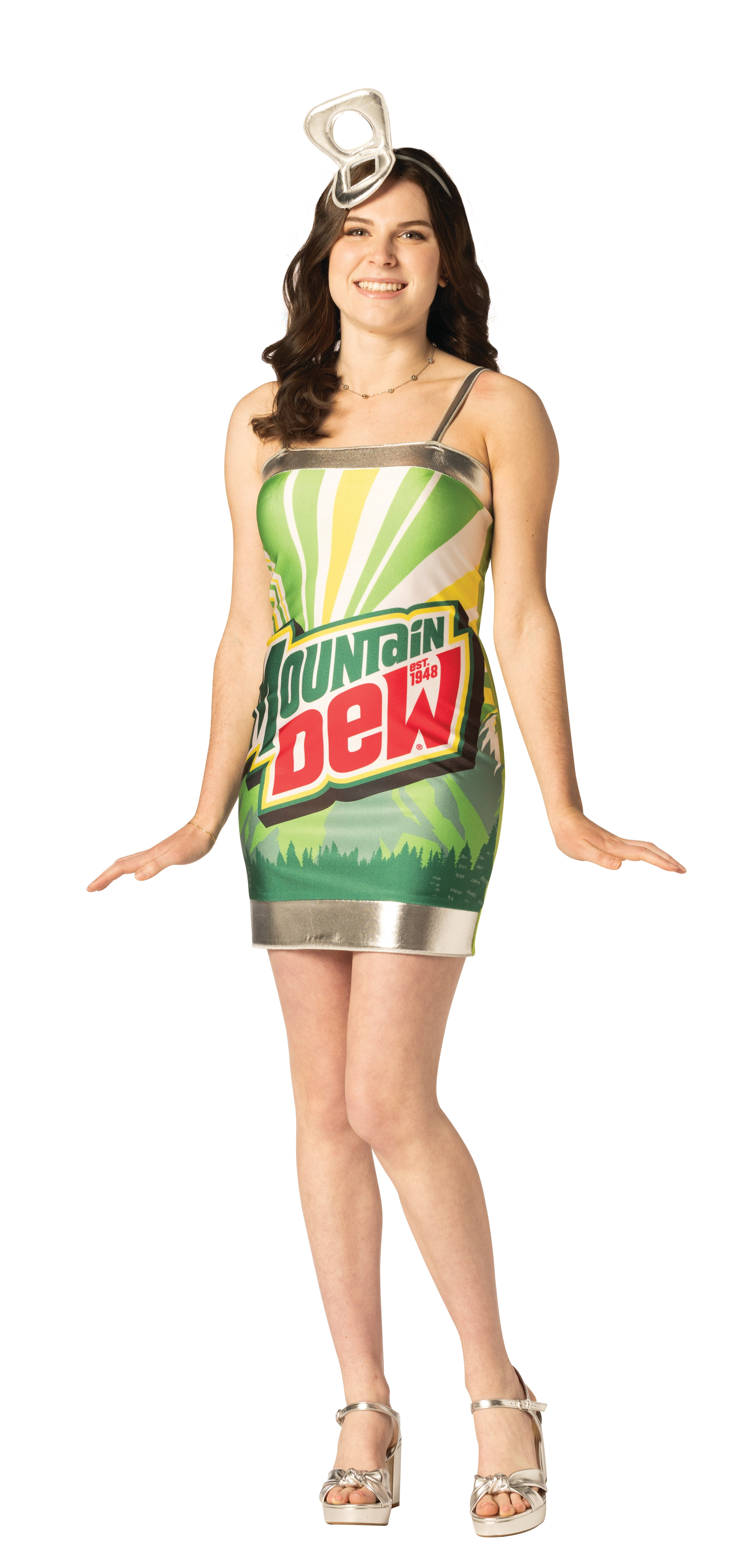 Imposta Costumes Mountain Dew Dress Halloween Costume, Green, Women's ...