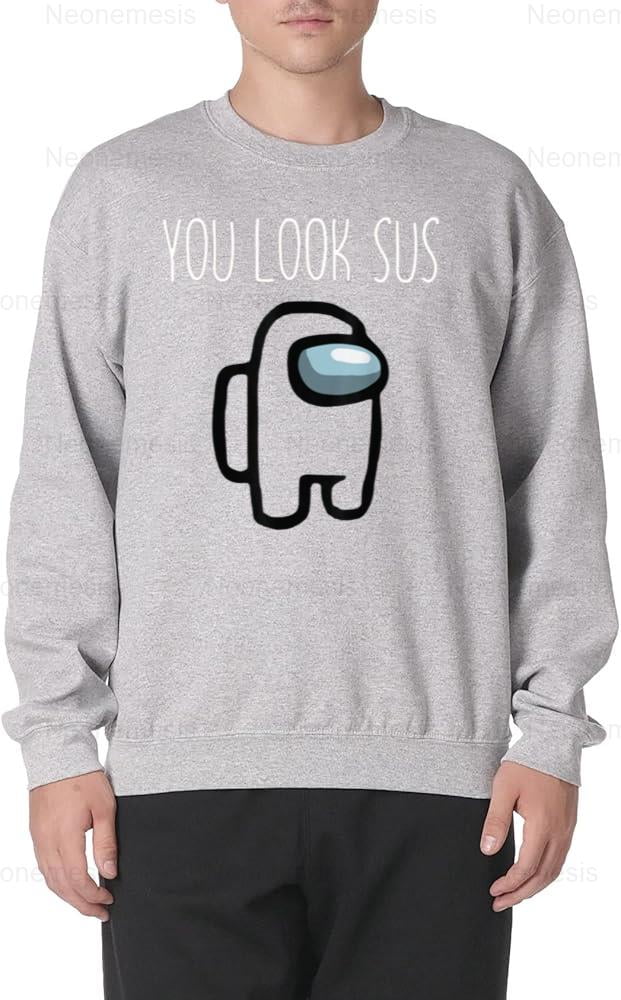 Imposter Among Game Us You Look Sus Gamer Costume Fan Art Sweatshirt up ...
