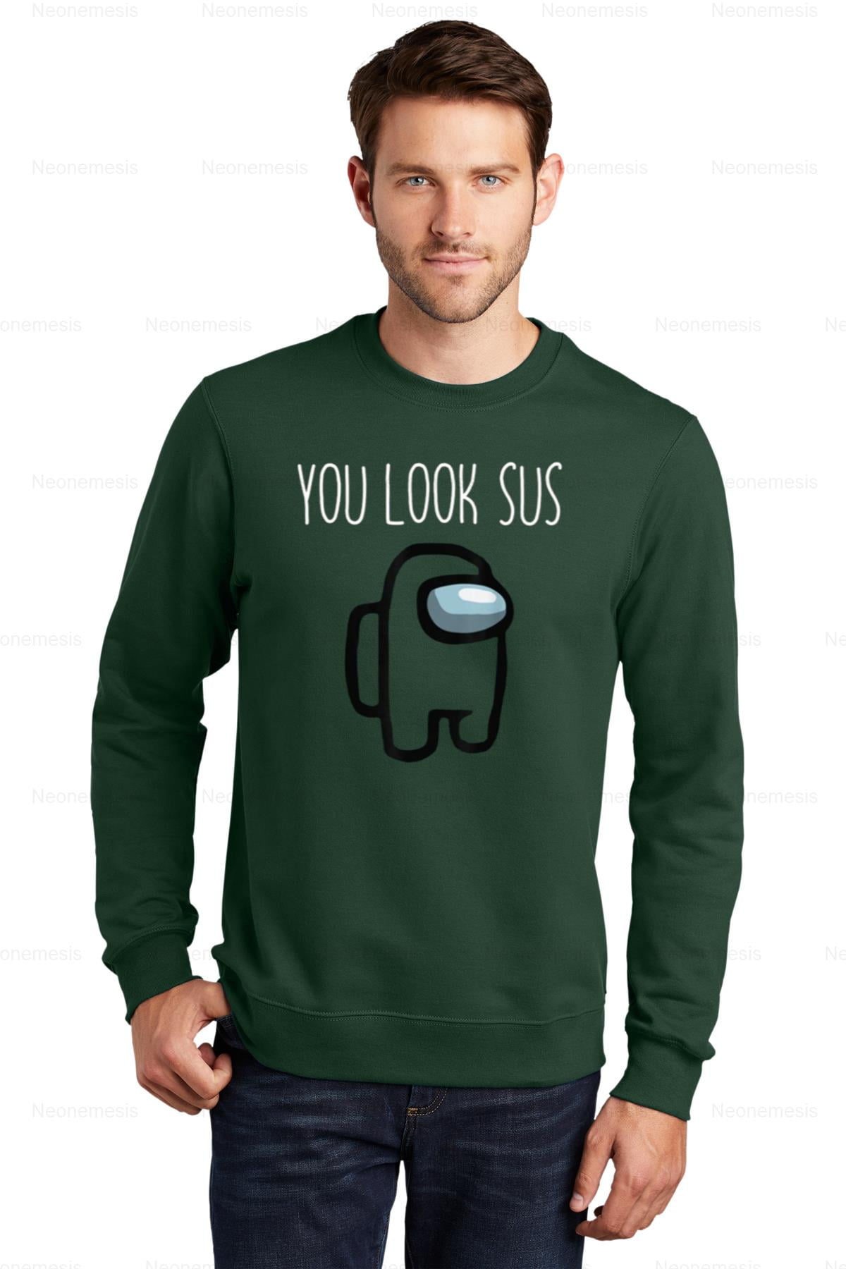 Imposter Among Game Us You Look Sus Gamer Costume Fan Art Sweatshirt up ...