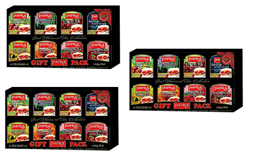 Impra Flavored Black Ceylon Tea Collection Gift Box 80 Tea Bags, 160G ...