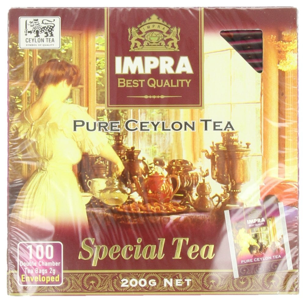 Impra Pure Ceylon Tea 100 Bags 200G - Authentic Flavor - Finest Ceylon Tea Leaves - Walmart.com