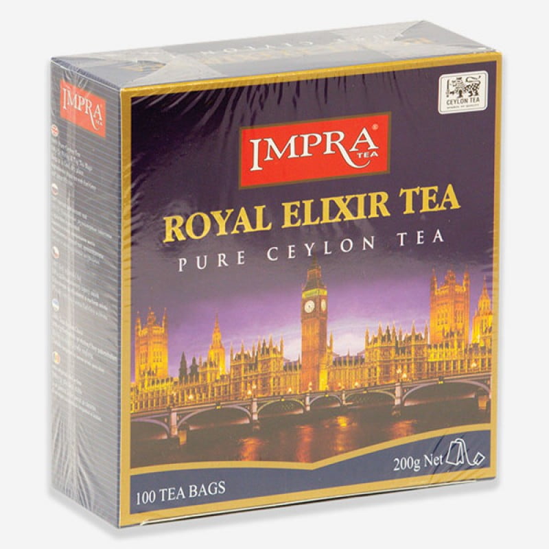 Impra Royal Elixir Tea Pure Black Ceylon Tea 100 Bags, 200G - Delicious ...