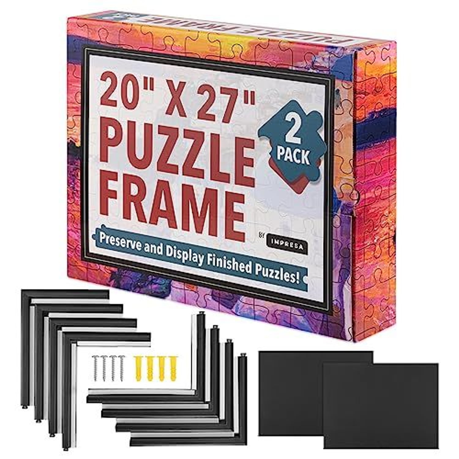 Impresa 2-Pack Puzzle Frame Kit to Display Your Puzzles, Quick and Easy ...