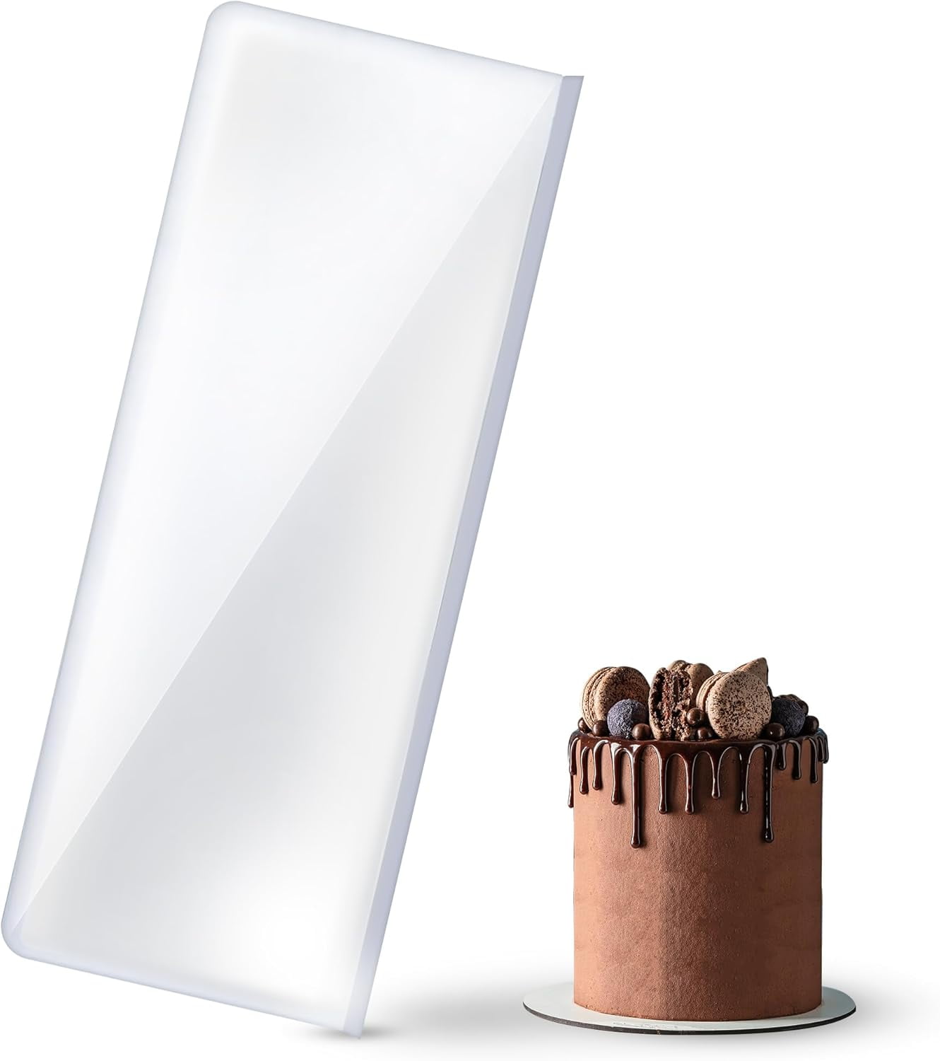 Impresa 12 inch Acrylic Cake Smoother Scraper - BPA Free, Buttercream ...