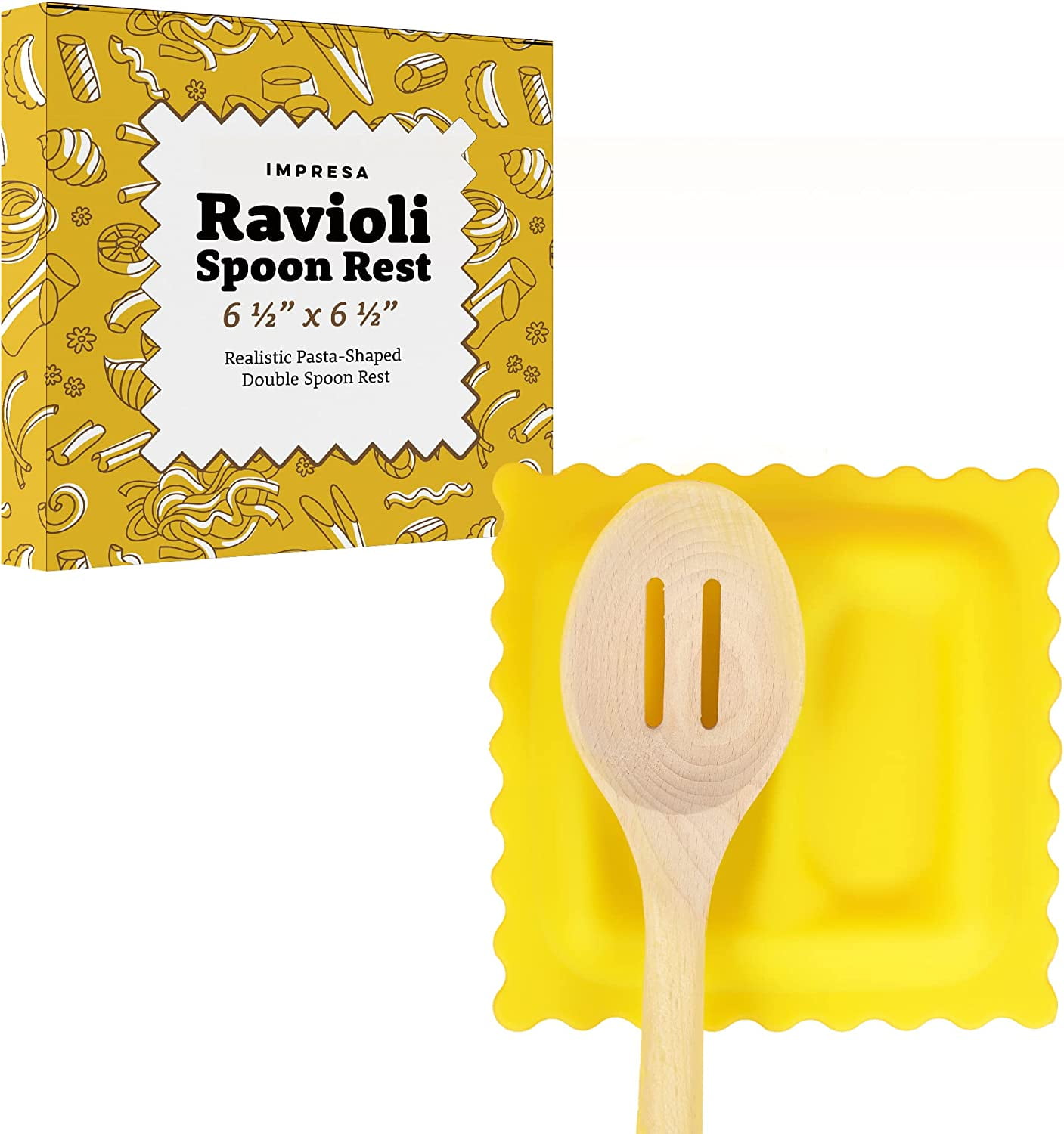 Impresa Large Silicone Yellow Ravioli Spoon Rest - Walmart.com