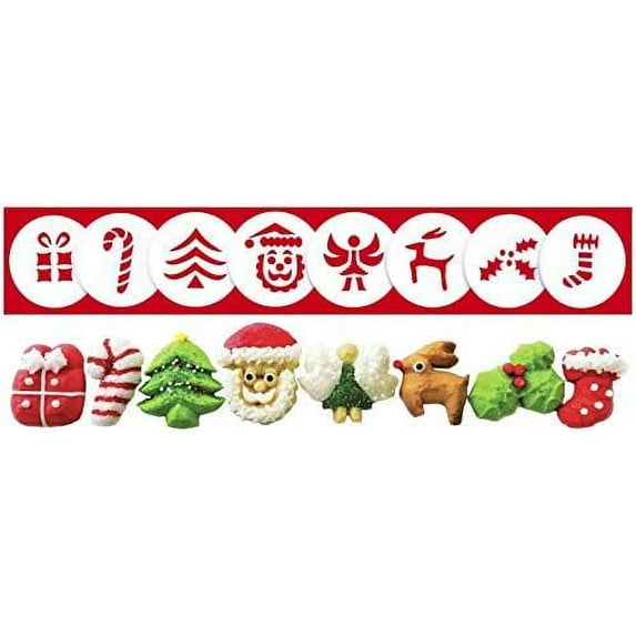 Impress Cookie Press Disks – Christmas Set of 8, Food Safe Plastic ...