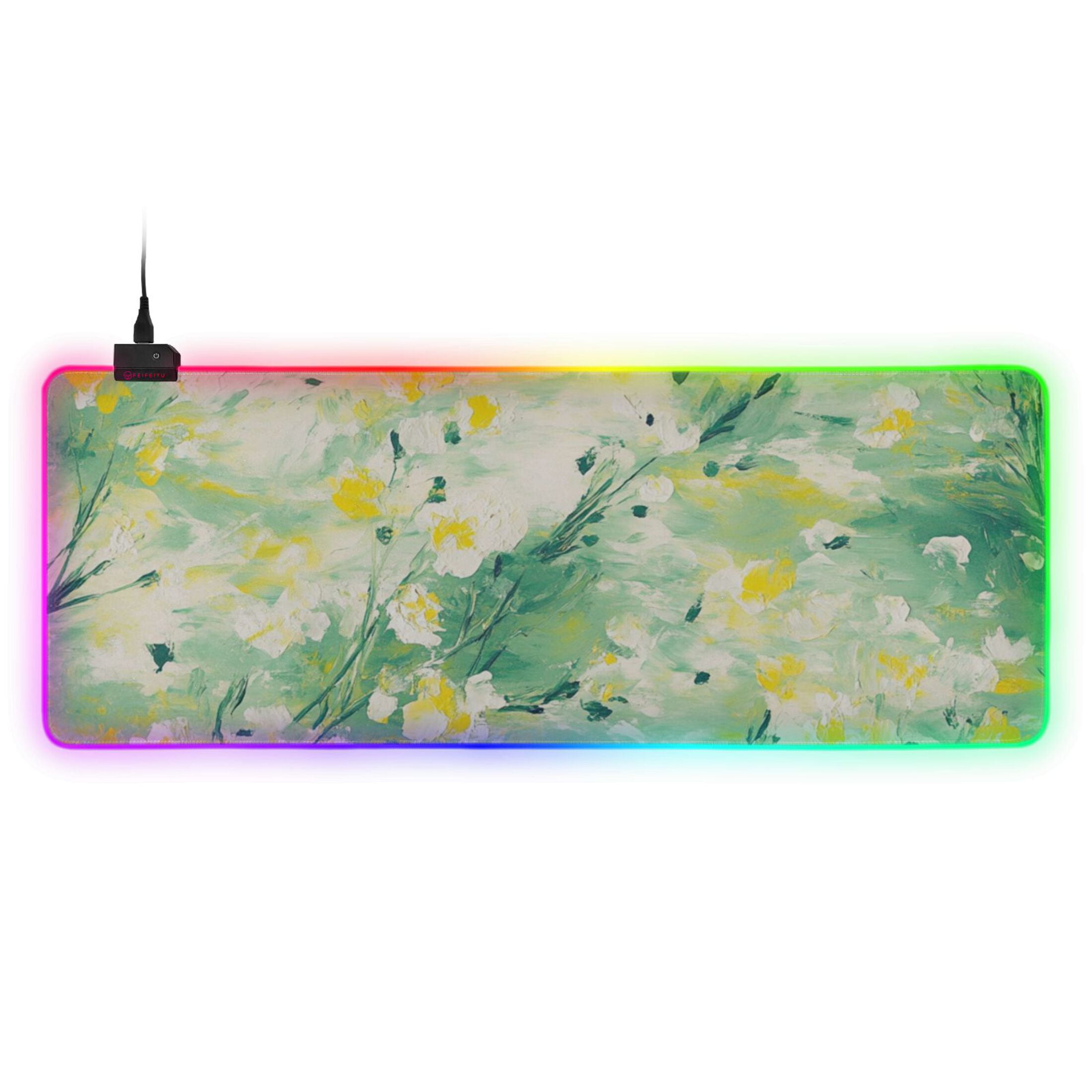 Impress Green Yellow Grass RGB Gaming Mouse Pad Large Keyboard Mat ...