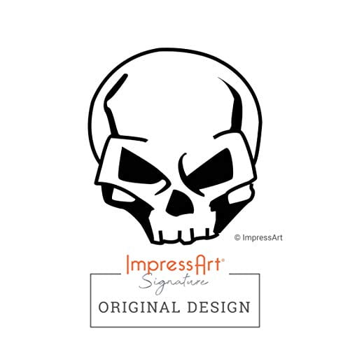 ImpressArt - Angry Skull Signature Metal Design Stamp, 6mm - Walmart.com