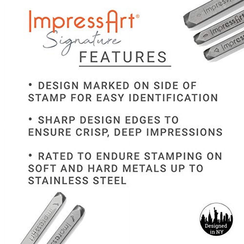 ImpressArt - Skull & Bones Signature Design Metal Stamp, 6mm - Walmart.com