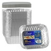Three-Compartment Oblong Food Container 24 oz 6.38 x 1.47 x 8 Silver ...