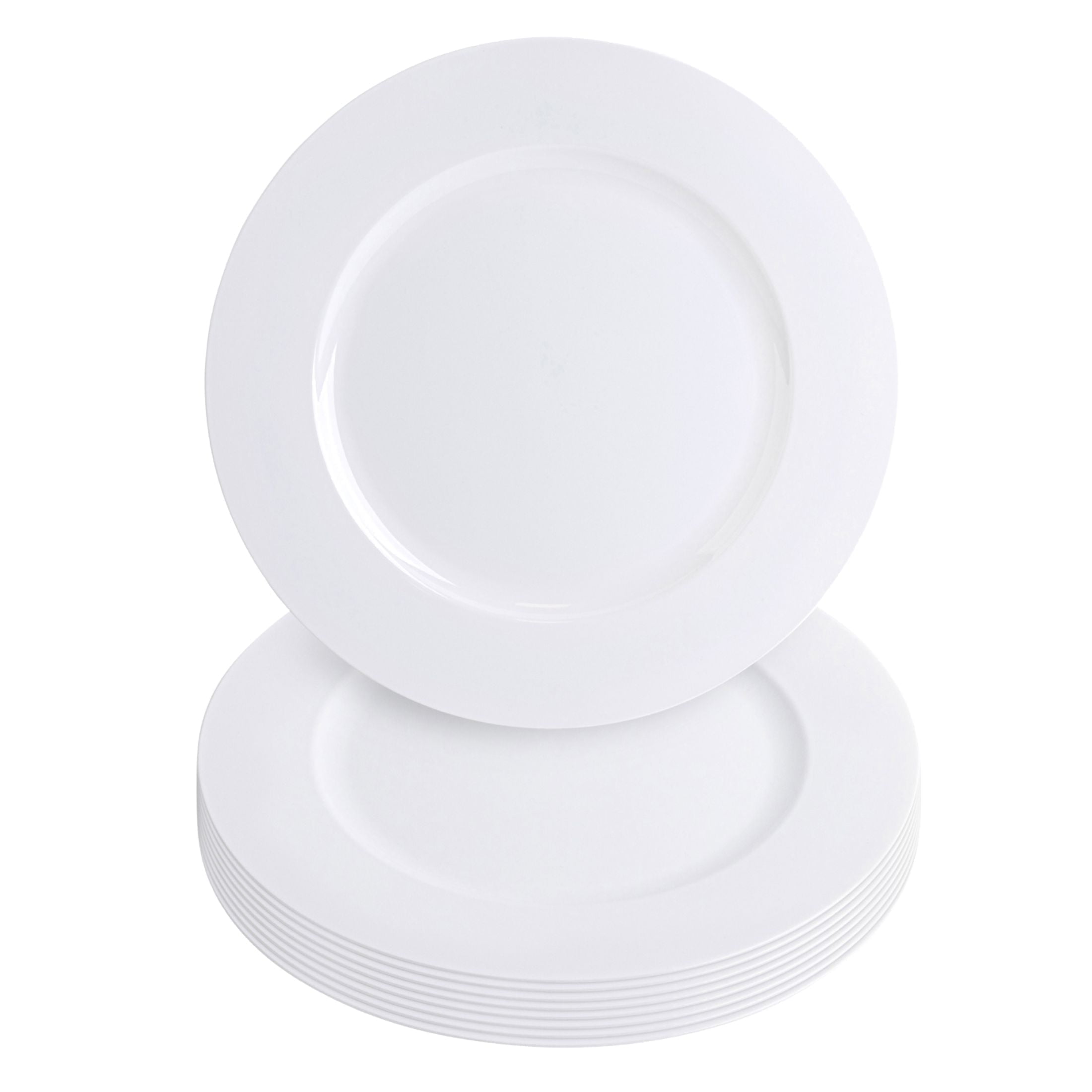 Impresserve 13-inch Charger Plates, White, 8-Pack, Disposable Table ...
