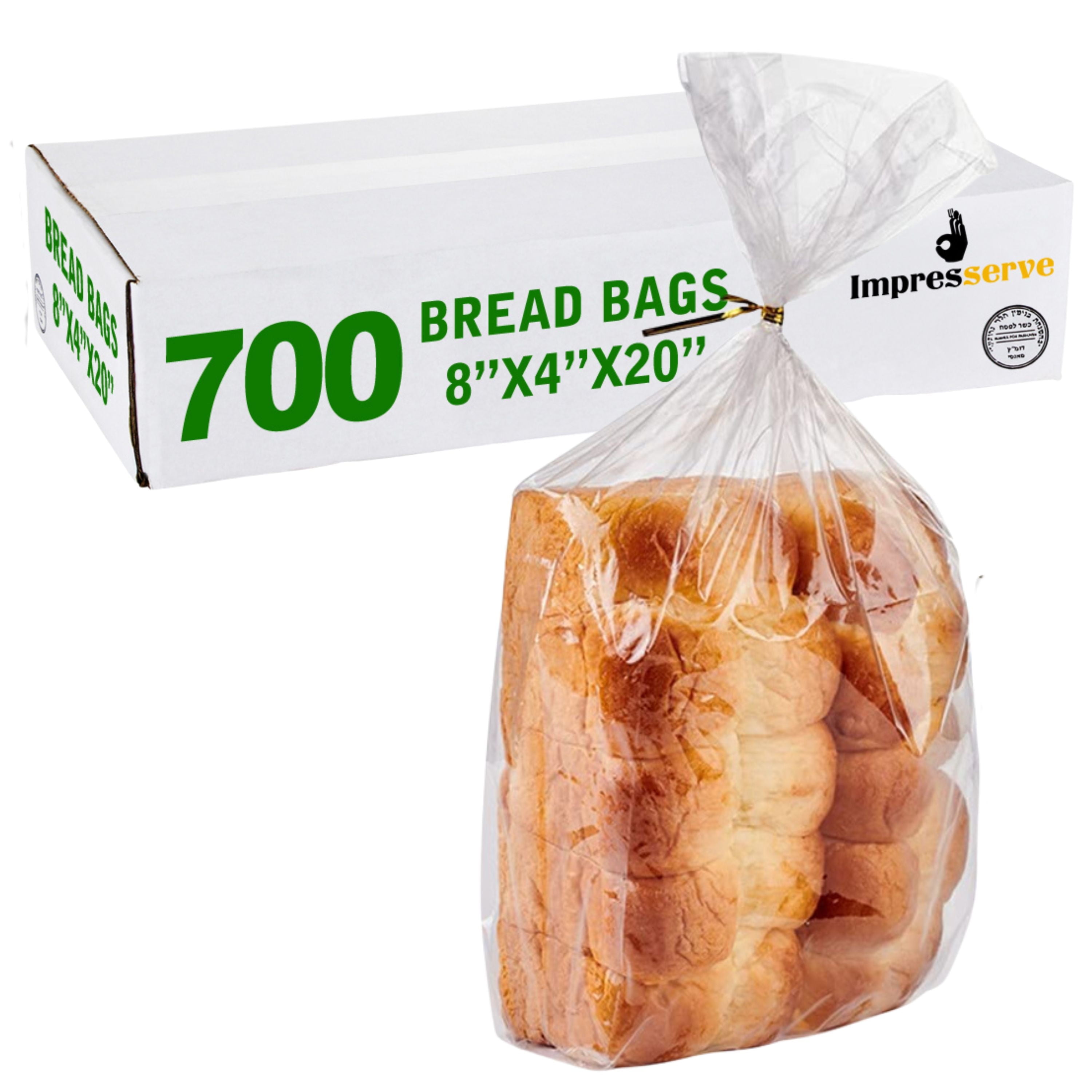 Impresserve Clear Bread Bags – 8” x 4” x 20”, 700 Count - Walmart.com