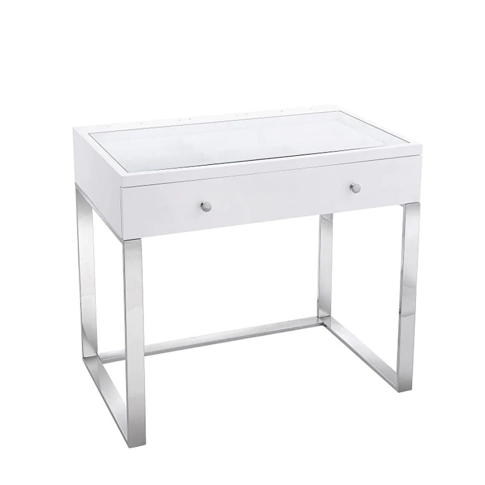 Impression Vanity Scarlett Makeup Vanity Table, Large Desk with Mirror ...