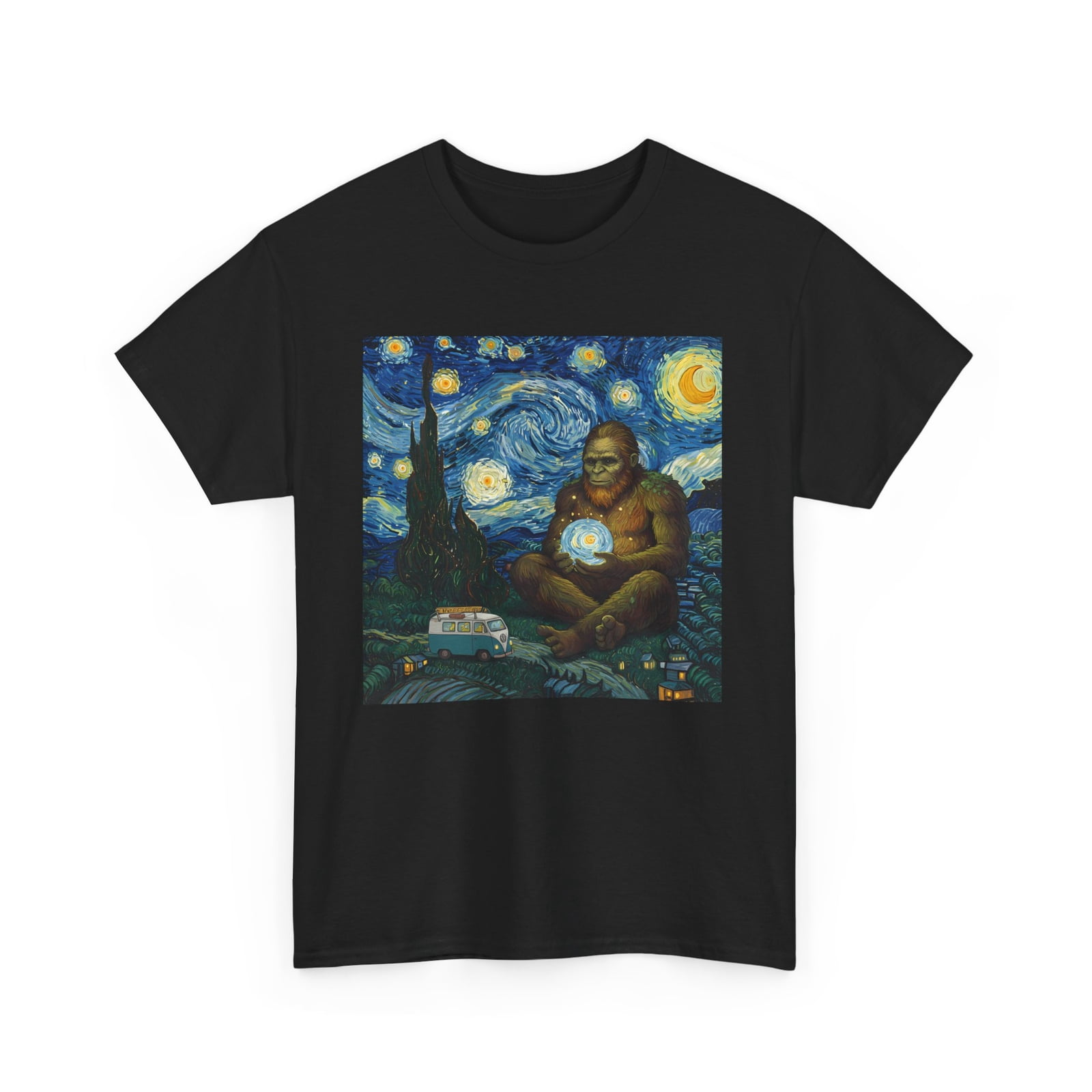 Impressionist Art T-Shirt | Van Gogh’s Starry Night | Bigfoot Starry ...