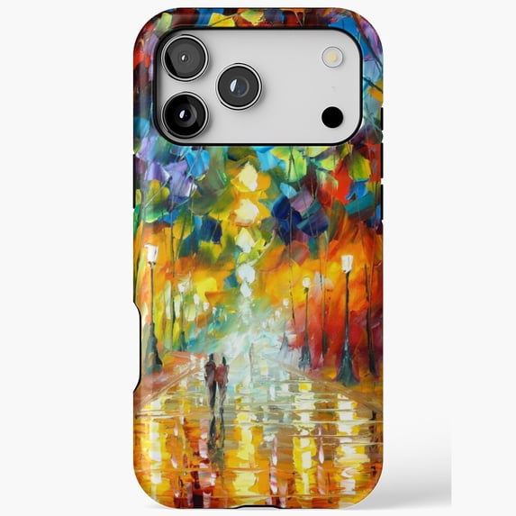 Impressionist Night Walk Couple Art for iPhone Case 11 through 17 Pro ...