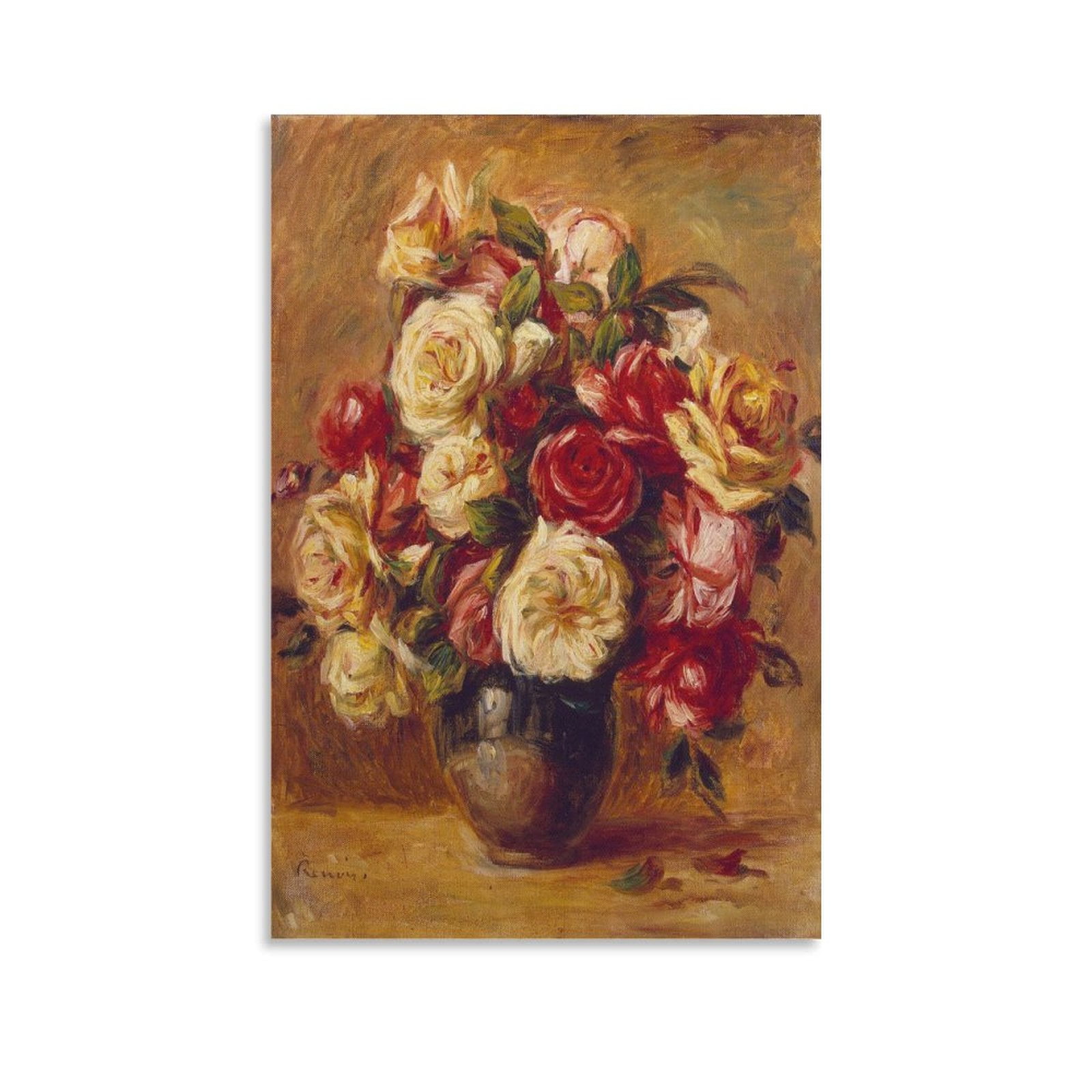 Impressionist Painters Pierre-Auguste Renoir Bouquet of Roses Poster ...