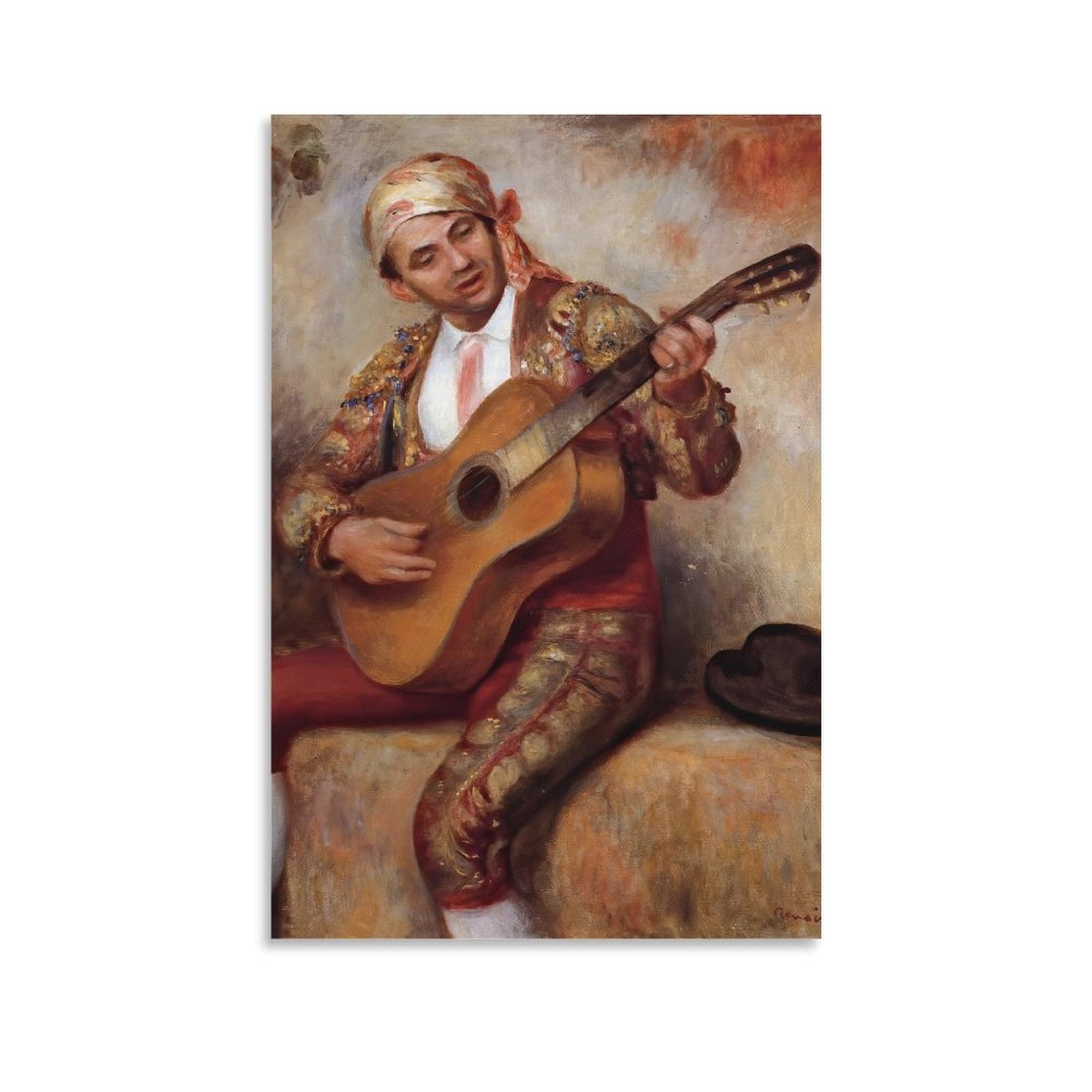 Impressionist Painters Pierre-Auguste Renoir Spanish Guitarist Poster ...