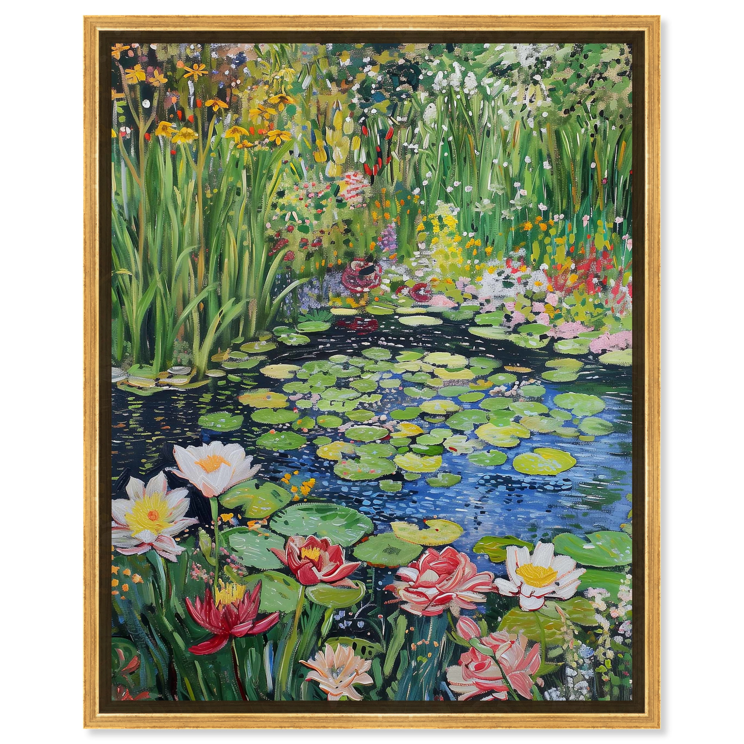 Impressionist Pond Impressionism Wall Art /Monet And Van Gogh Inspired ...
