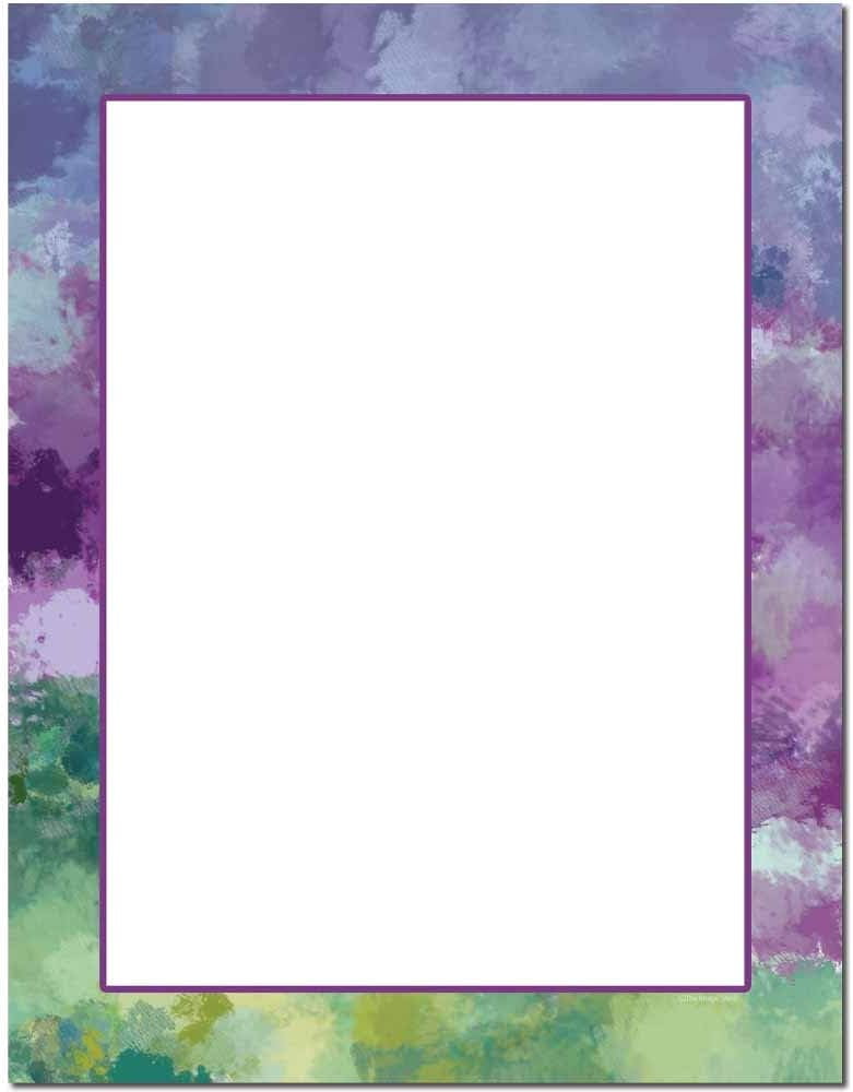 Impressionistic Border Letterhead Laser & Inkjet Printer Paper (100 ...