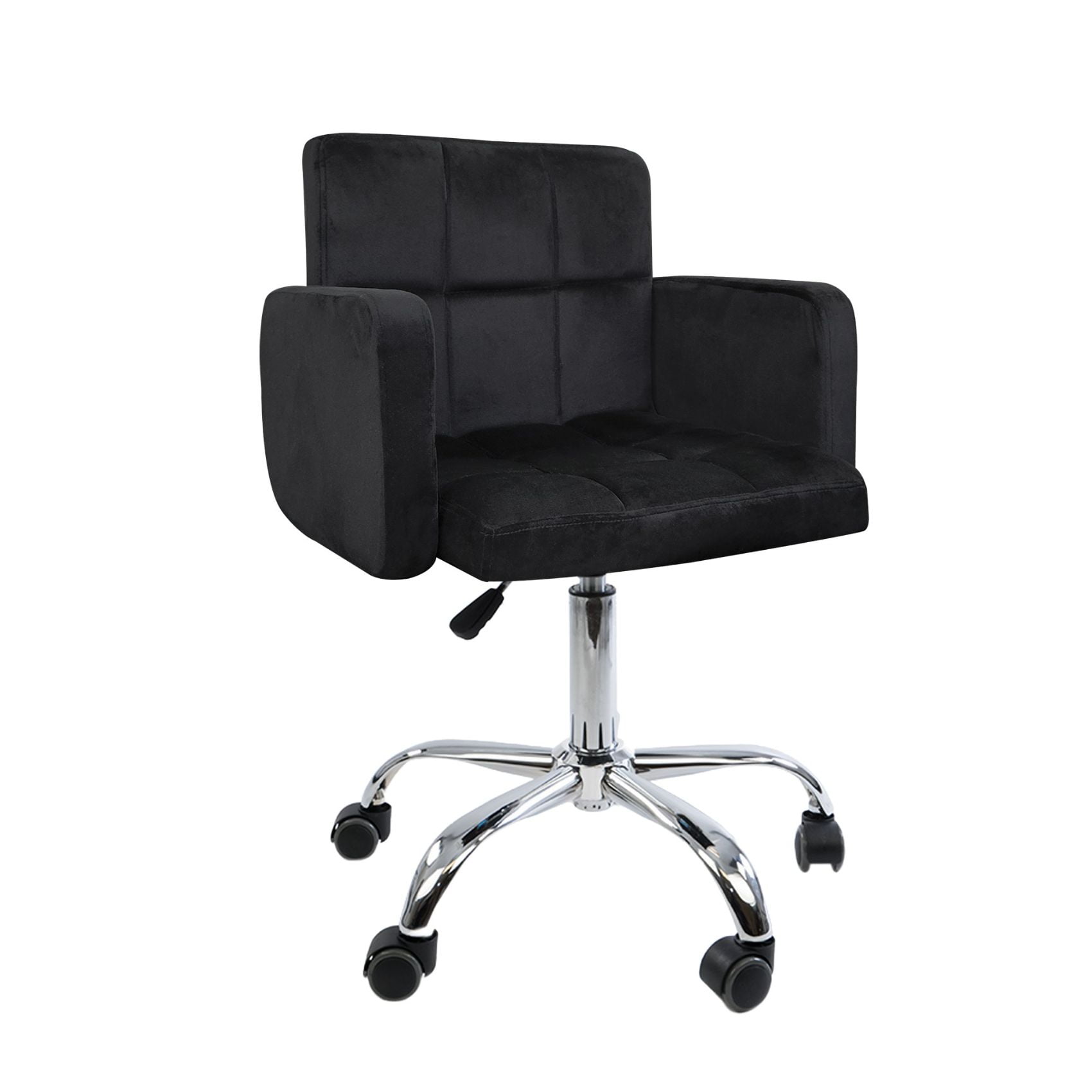 Impressions Amanda Square Quilted Vanity Chair with 360 Degree Swivel ...