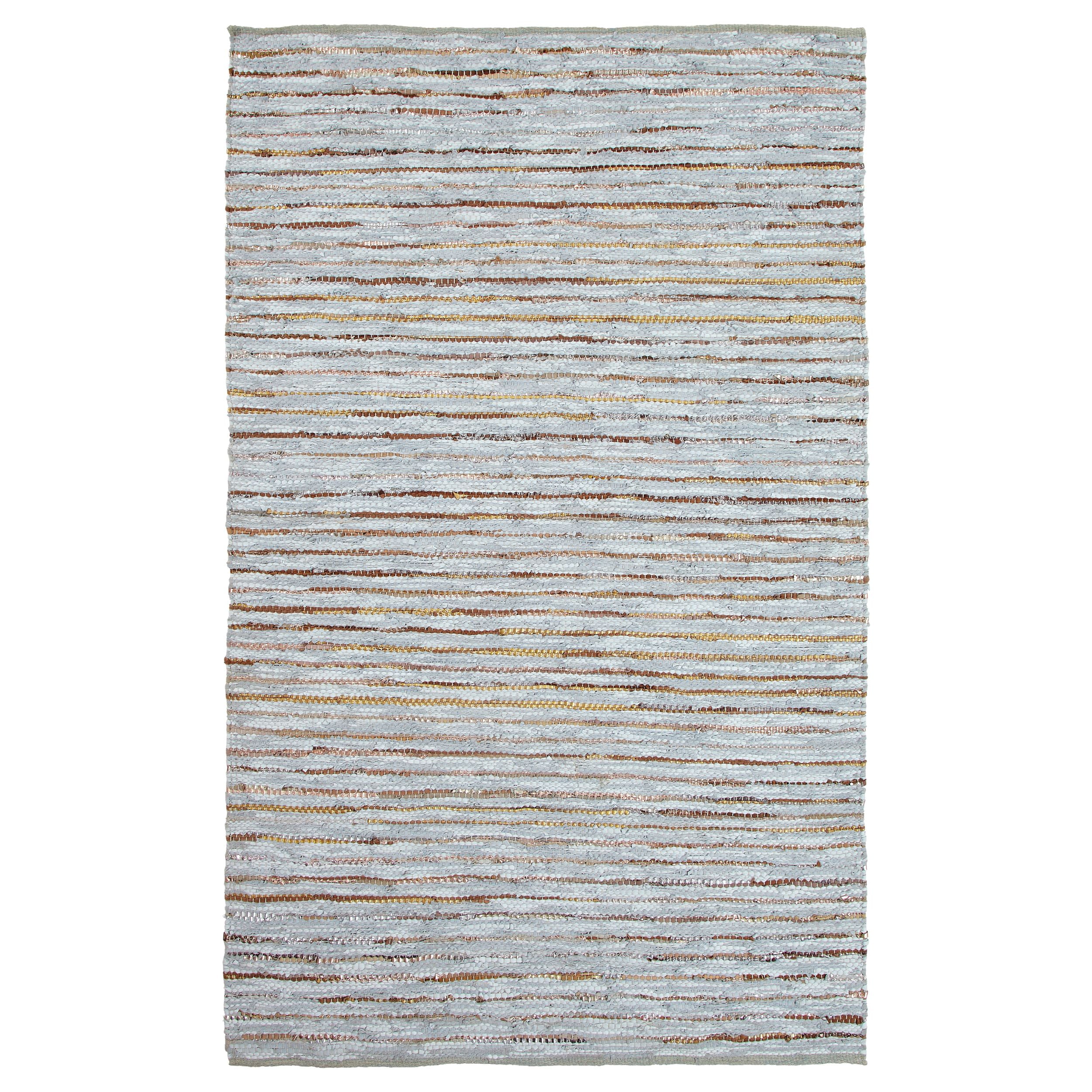 Impressions Hand-Woven Gentry Leather and Cotton Area Rug - Walmart.com