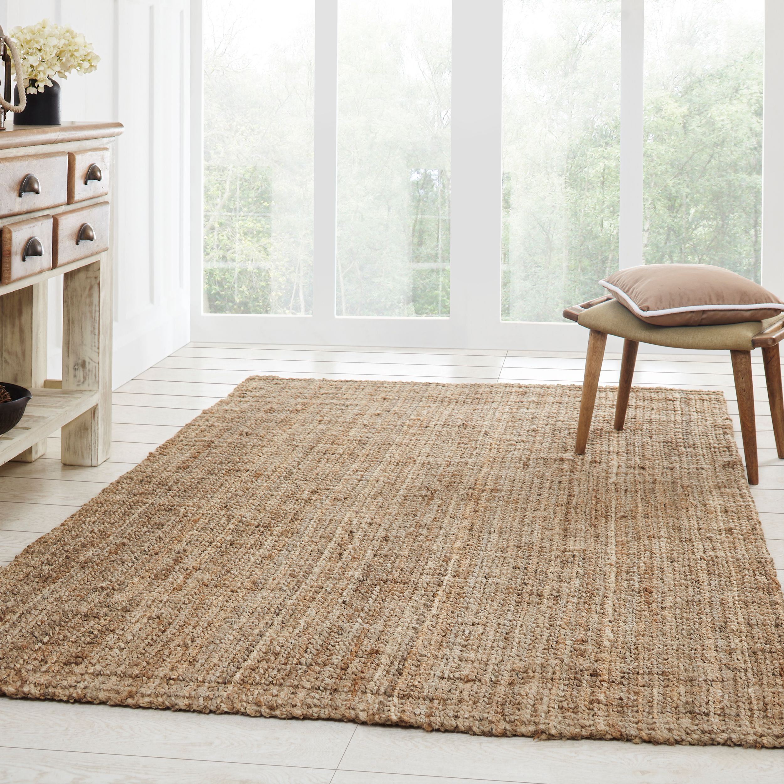 Impressions Braided Jute Area Rug - Natural 2 x 3 - Walmart.com