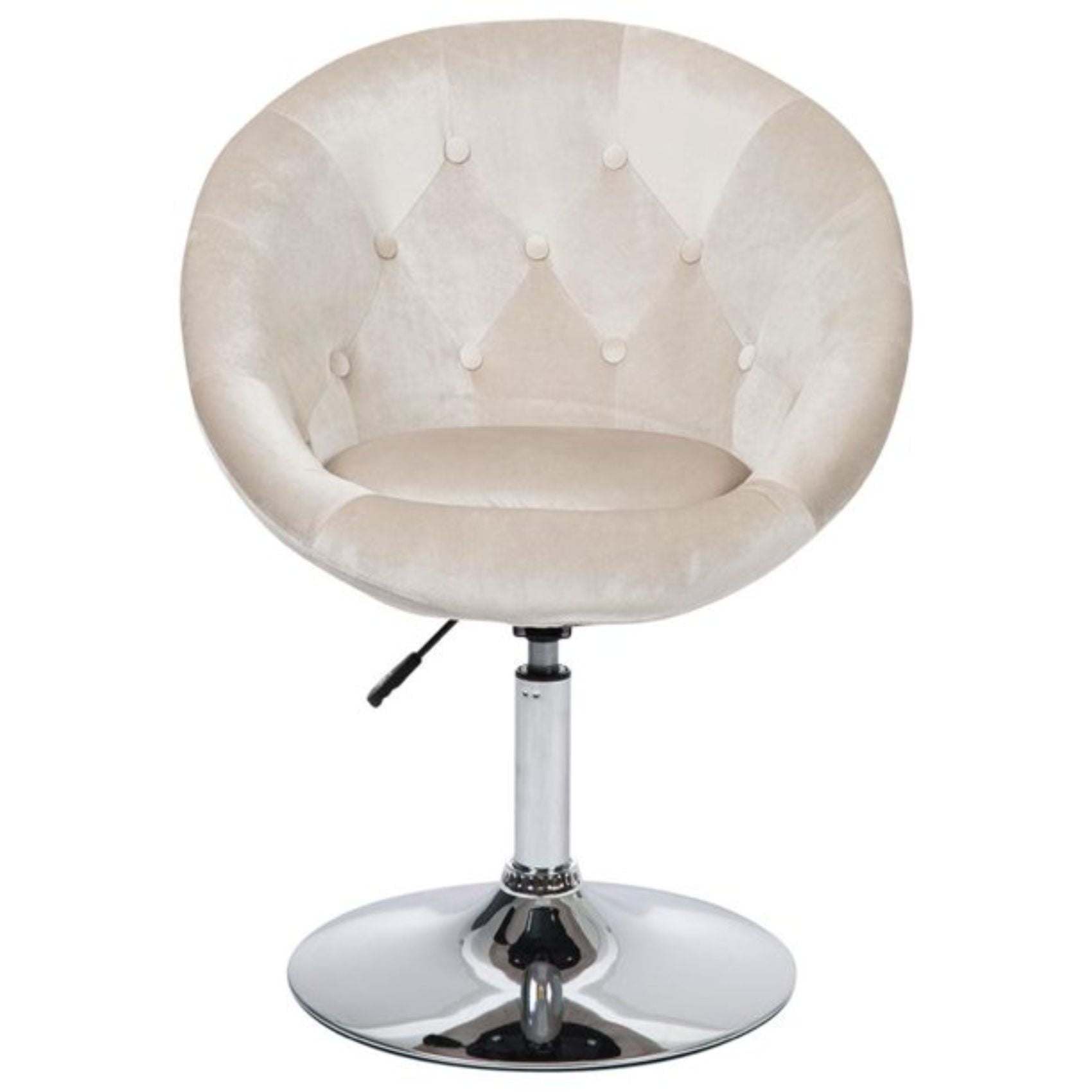 Impressions Vanity Antoinette Round Tufted Vanity Chair with 360 Degree ...