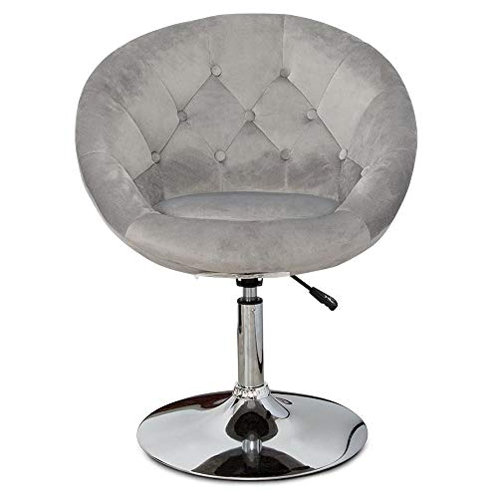 Impressions Vanity Antoinette Round Tufted Vanity Chair with 360 Degree ...