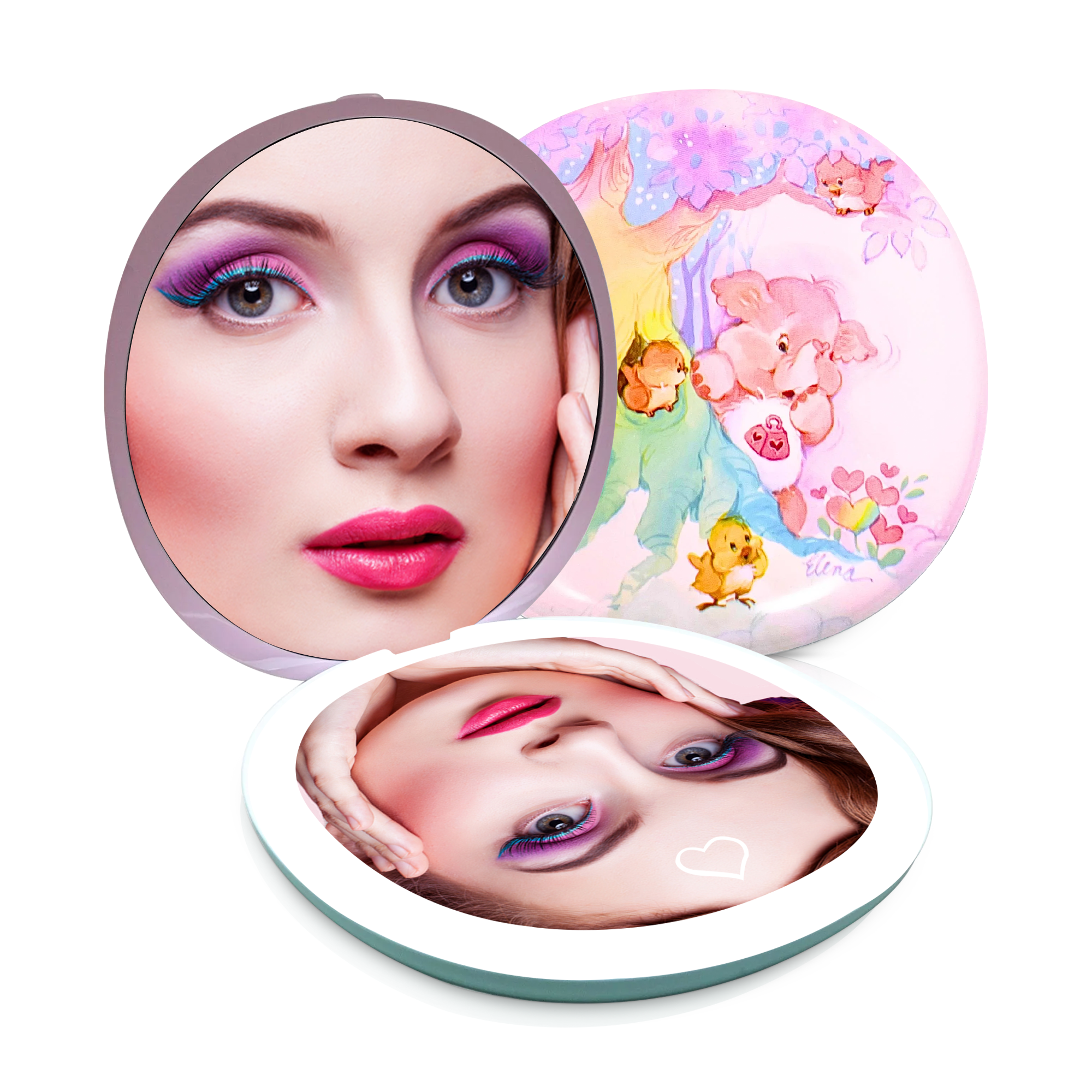 Impressions Vanity Care Bears Lotsa Heart Elephant LED Compact Mirror ...