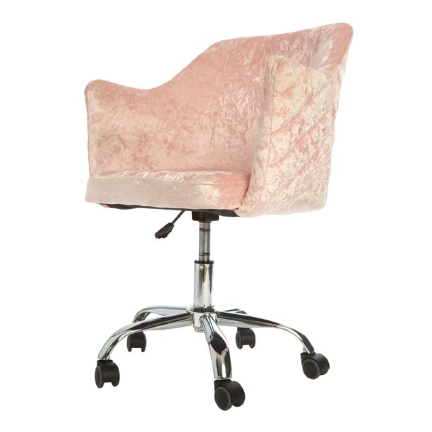 Impressions Vanity Coco Quilted Velvet Makeup Desk Chair with Wheels ...