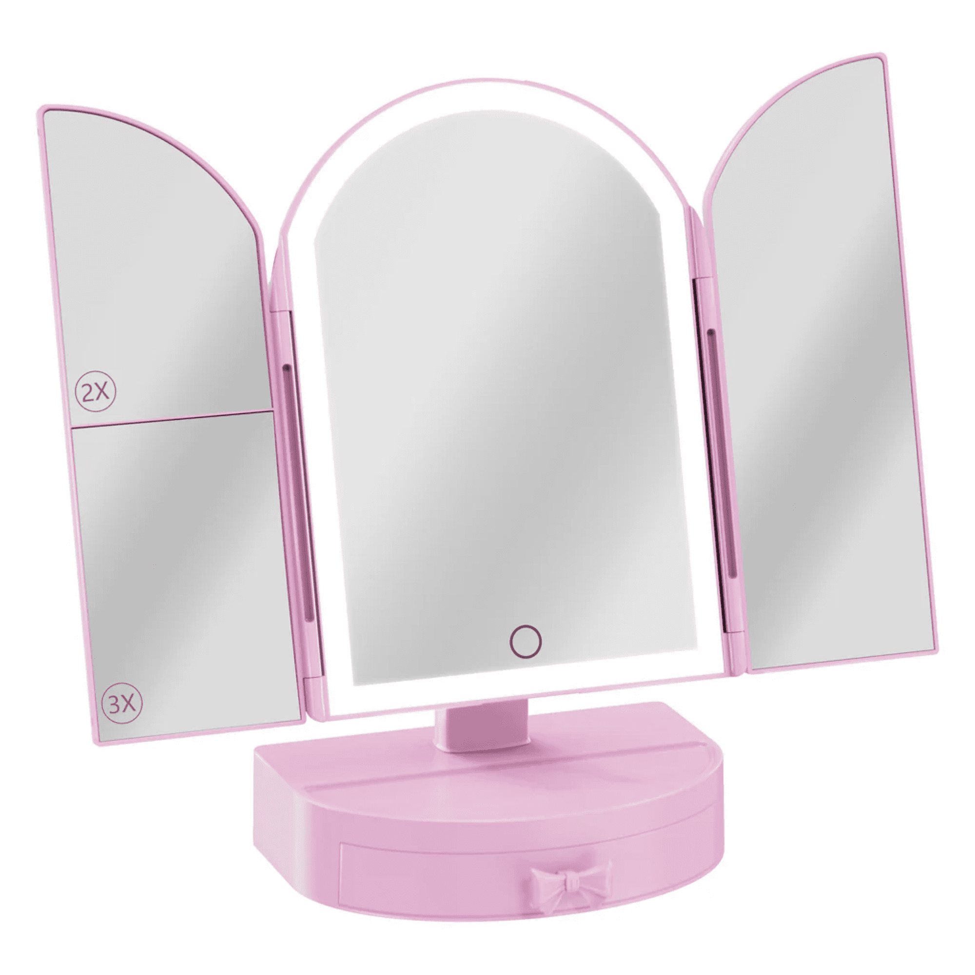 Impressions Vanity Darling Arch Trifold LED Tri Tone Makeup Mirror With ...