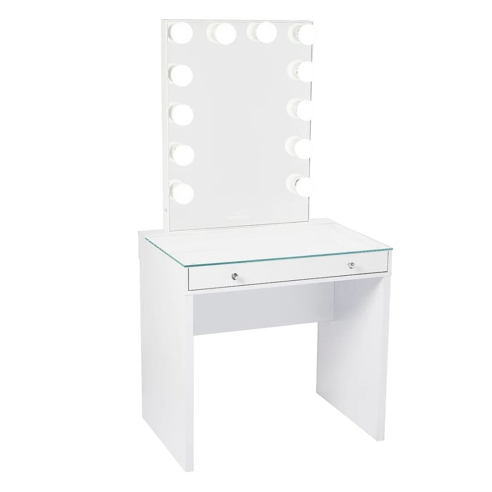 Impressions Vanity SlayStation Mini Makeup Table with Lighted Vanity ...