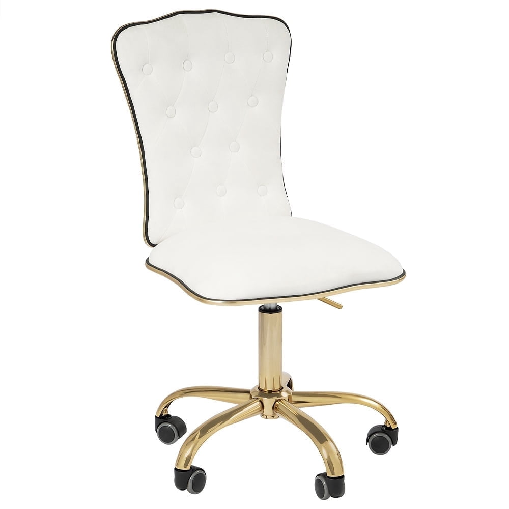 Impressions Vanity Elise Tufted Vanity Chair with 360 Degree Swivel ...