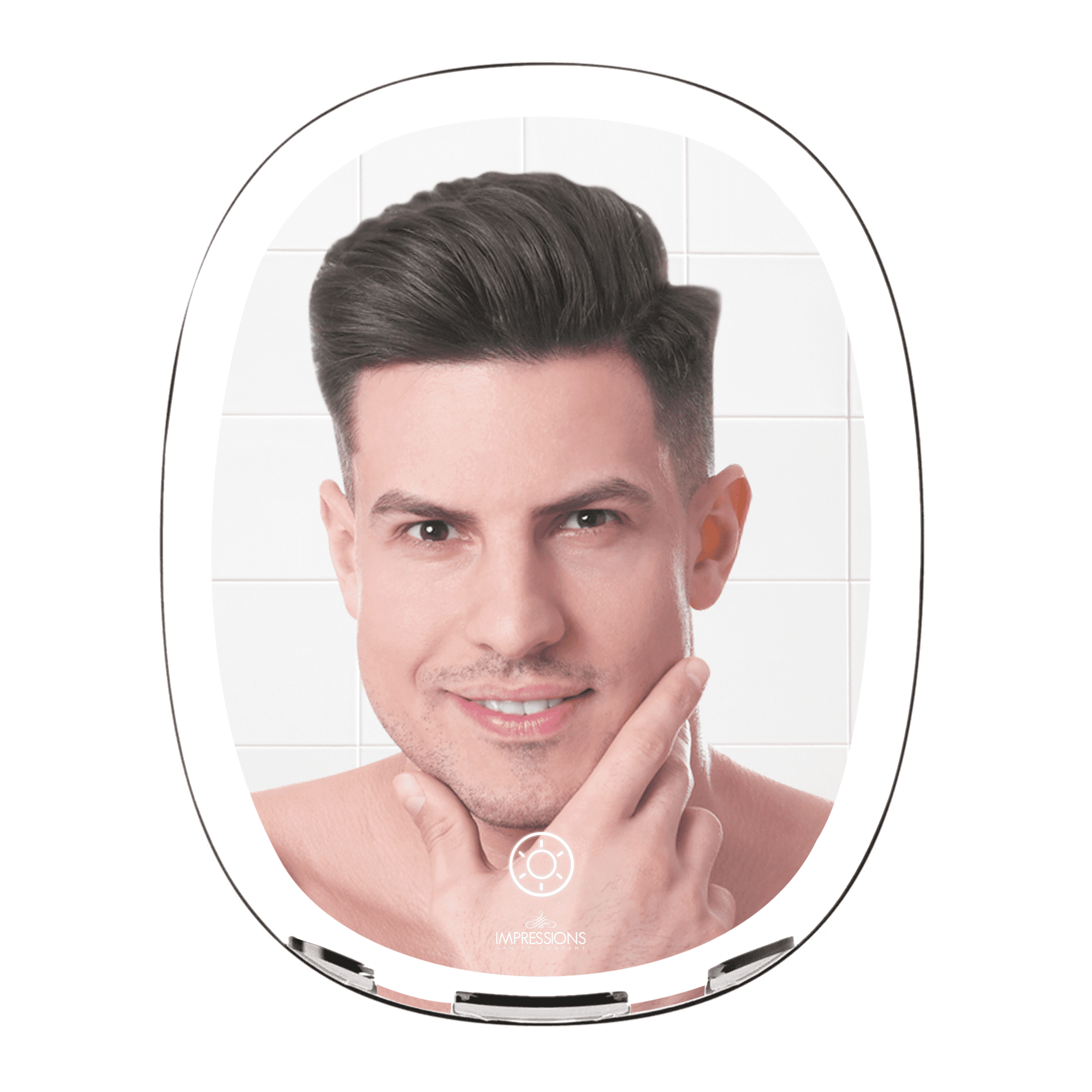 Impressions Vanity Fogless LED Shaving Mirror, Scaped Tri Tone Travel ...