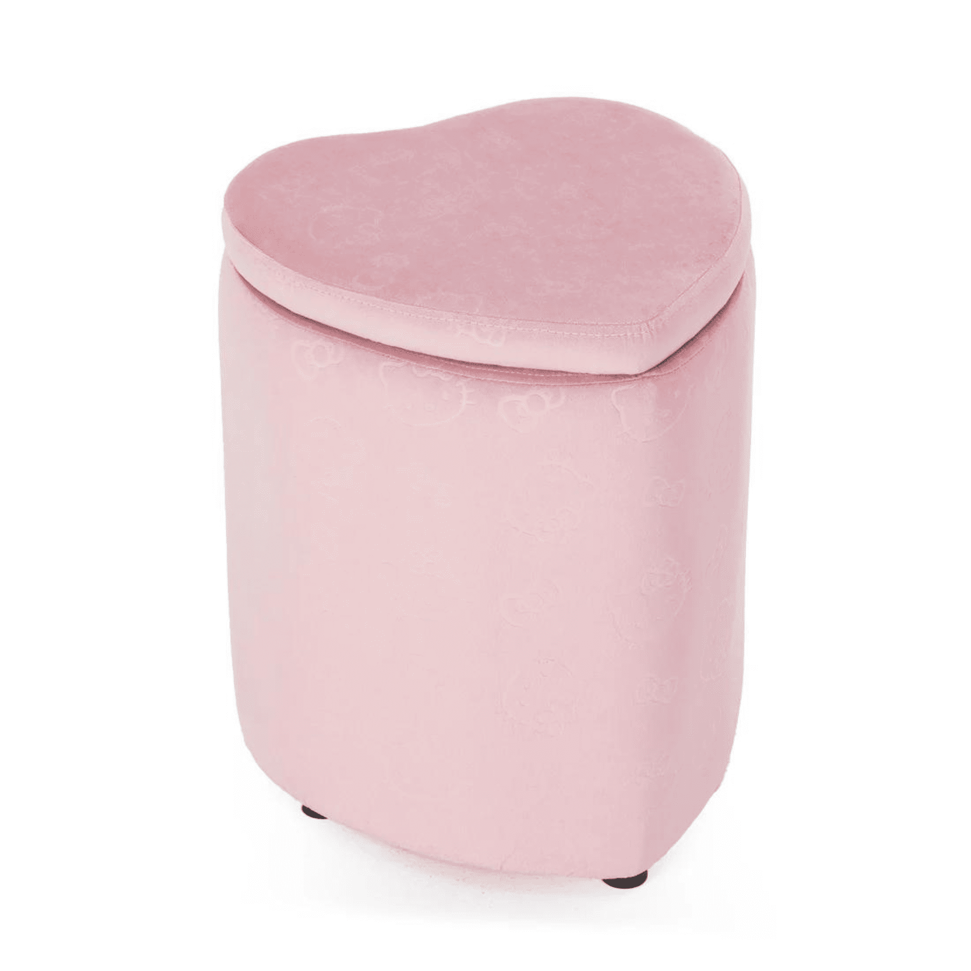 Impressions Vanity Hello Kitty Heart Storage Ottoman Chair, Velvety ...