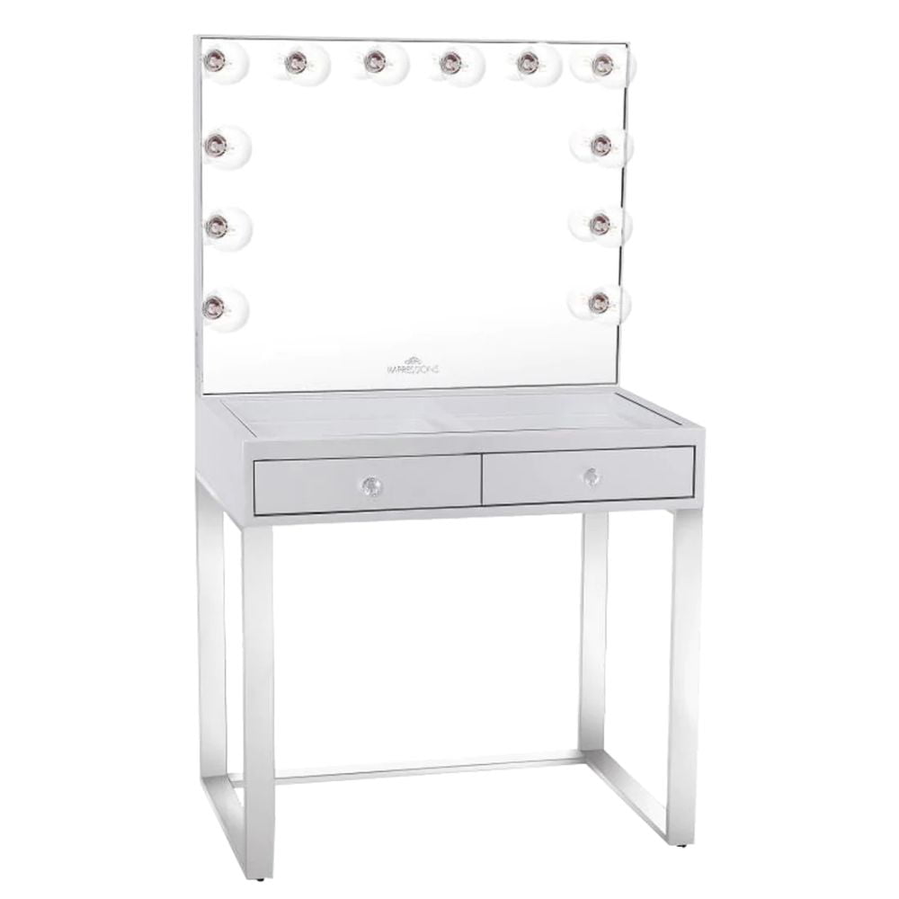 Impressions Vanity Emma Vanity Table and Makeup Mirror with Lights ...