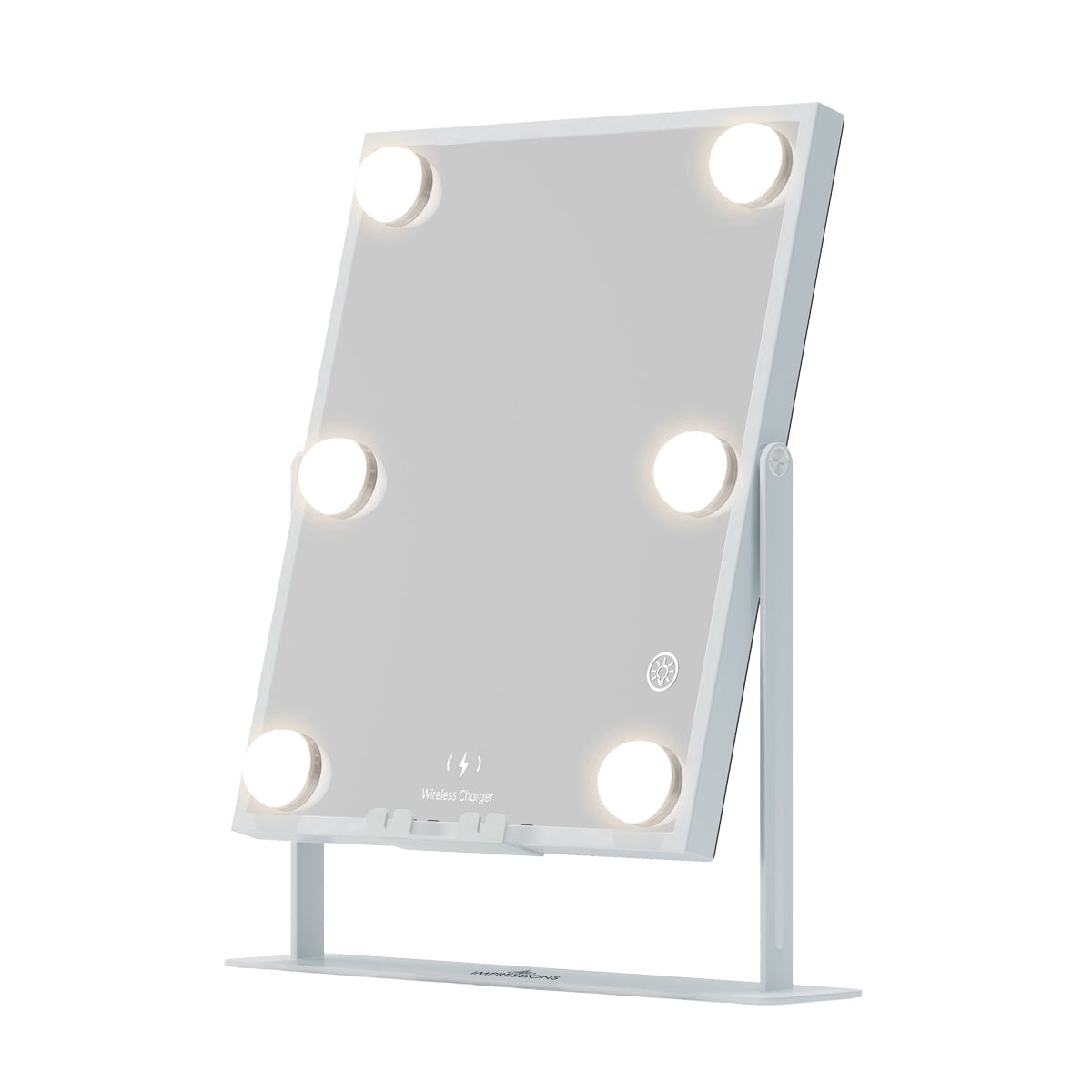 IMPRESSIONS VANITY Hollywood LED Makeup Mirror, White, Portable Desk ...