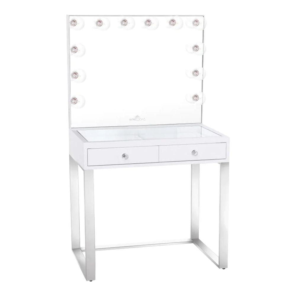 Impressions Vanity Mini Slaystation Emma Vanity Table with Lighted ...