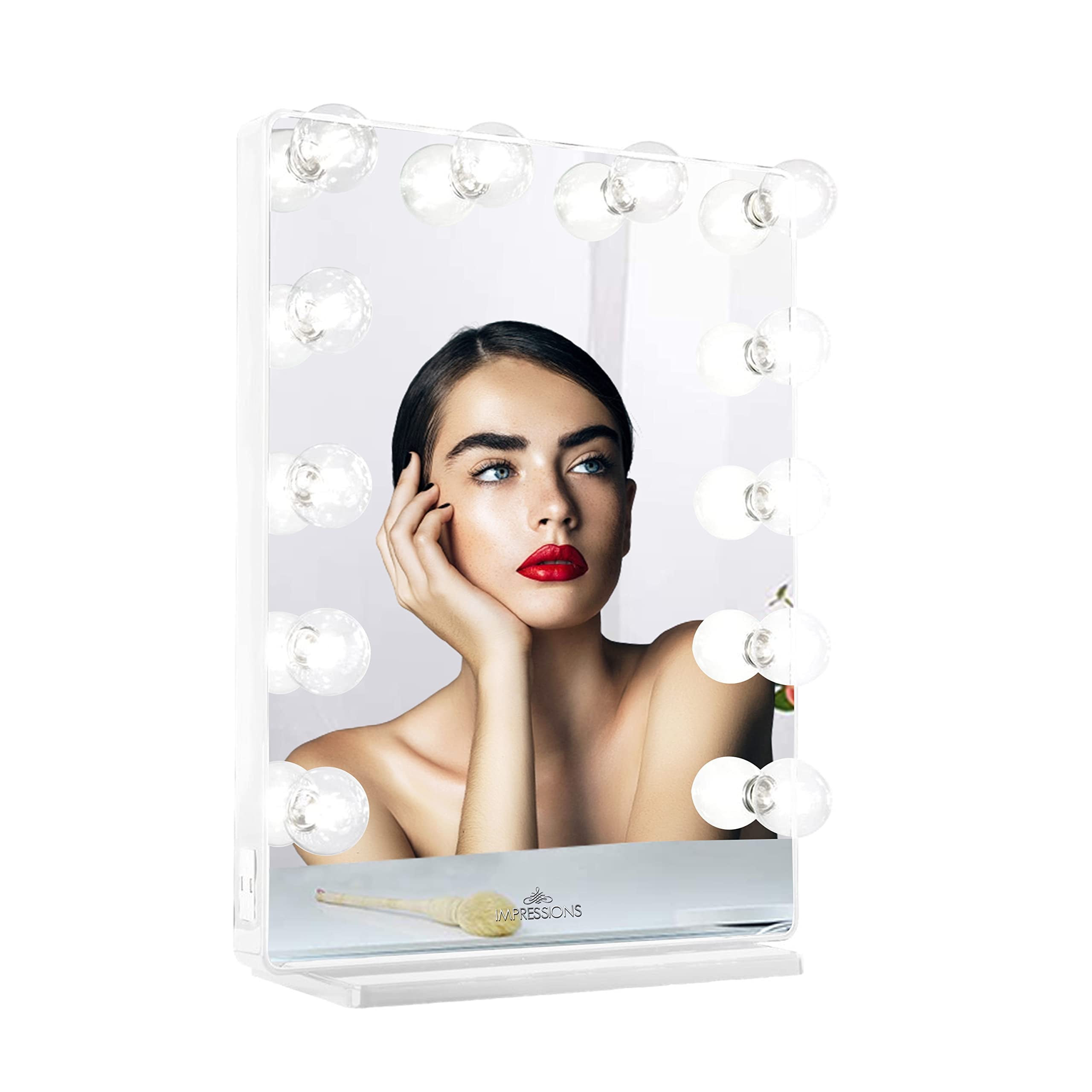 Impressions Vanity Hollywood Glow XL 2.0 Lighted Vanity Mirror with ...