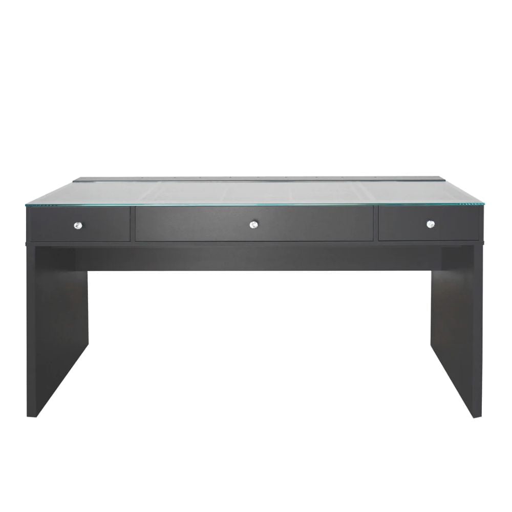 Impressions Vanity Slay Station Naomi Vanity Table with 3 Drawer and ...