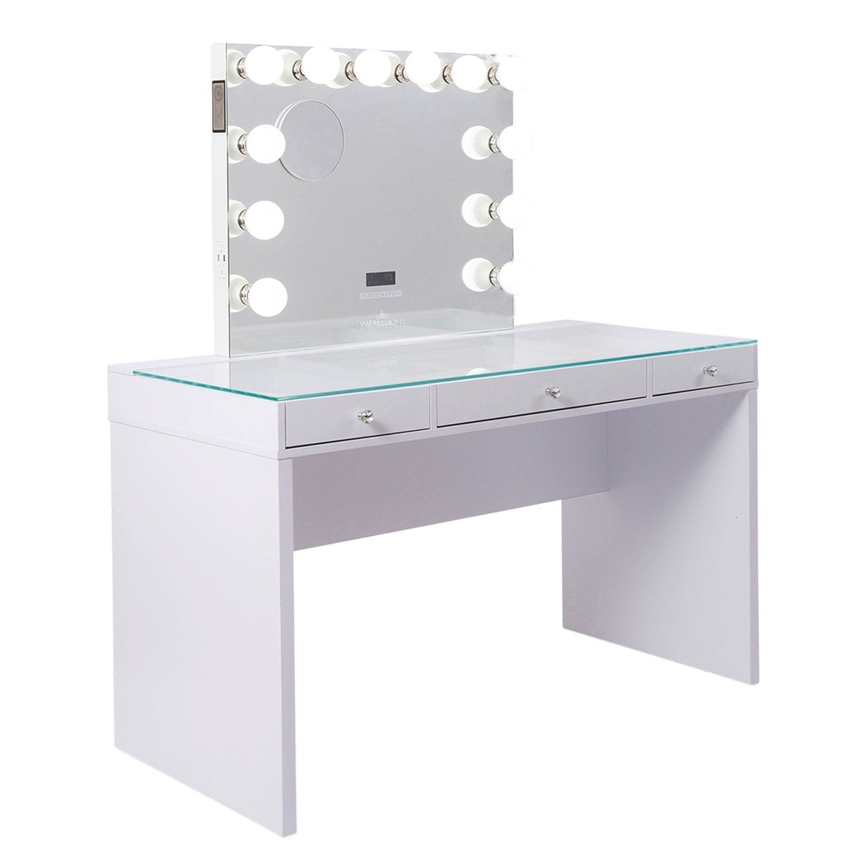 Impressions Vanity SlayStation Plus 2.0 Vanity Table with Vanity Mirror ...