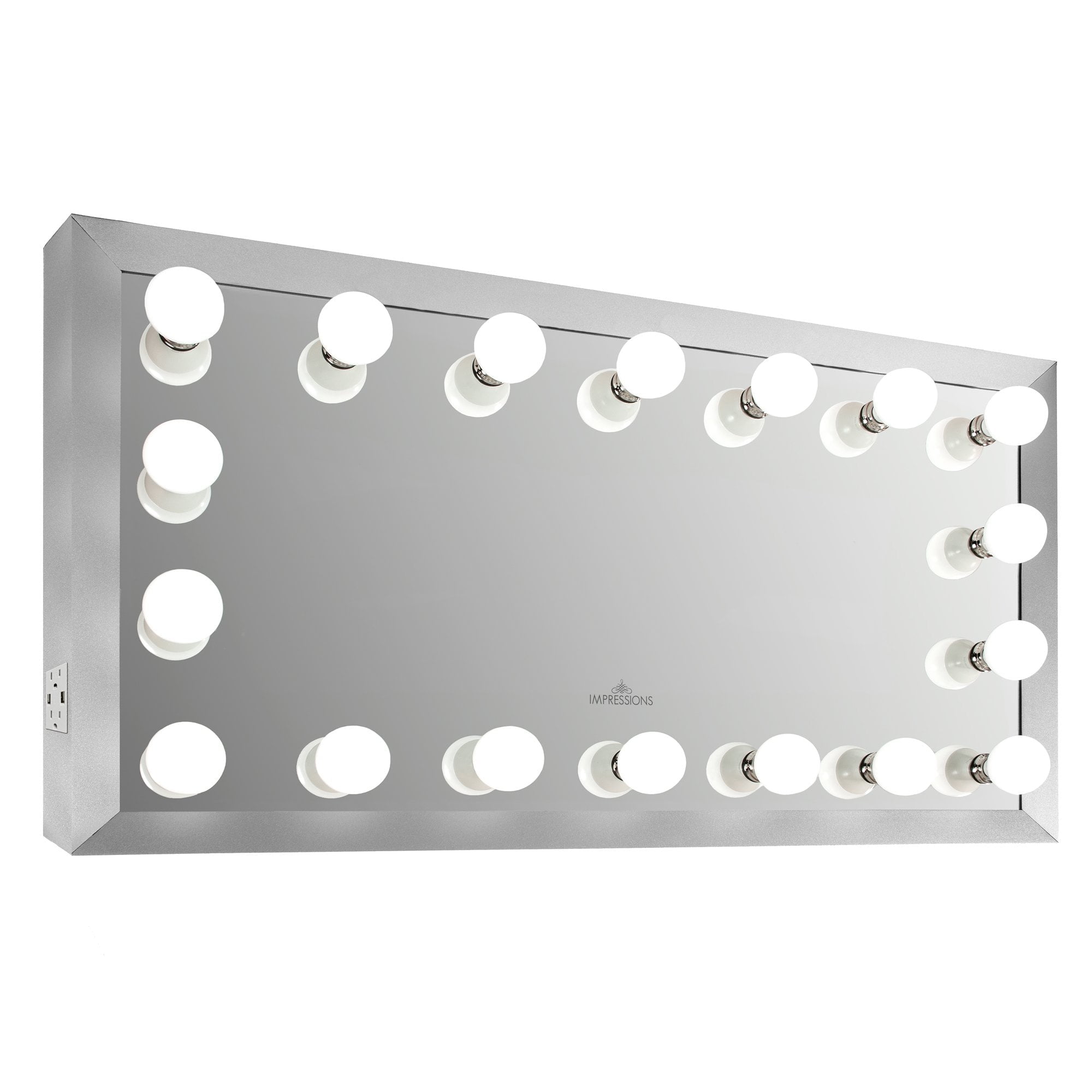 Impressions Vanity Starlight Wide Vanity Mirror Hollywood Lighted ...